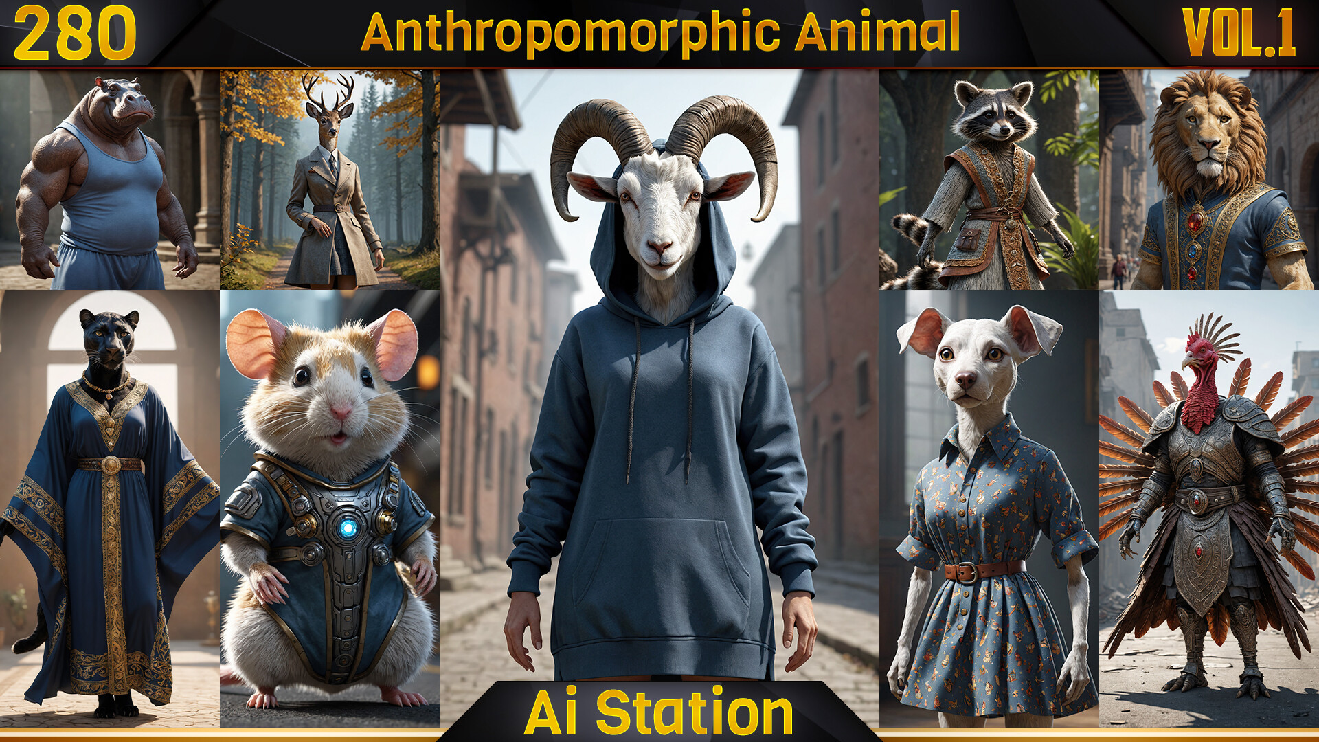 ArtStation - Anthropomorphic Animal VoL.1
