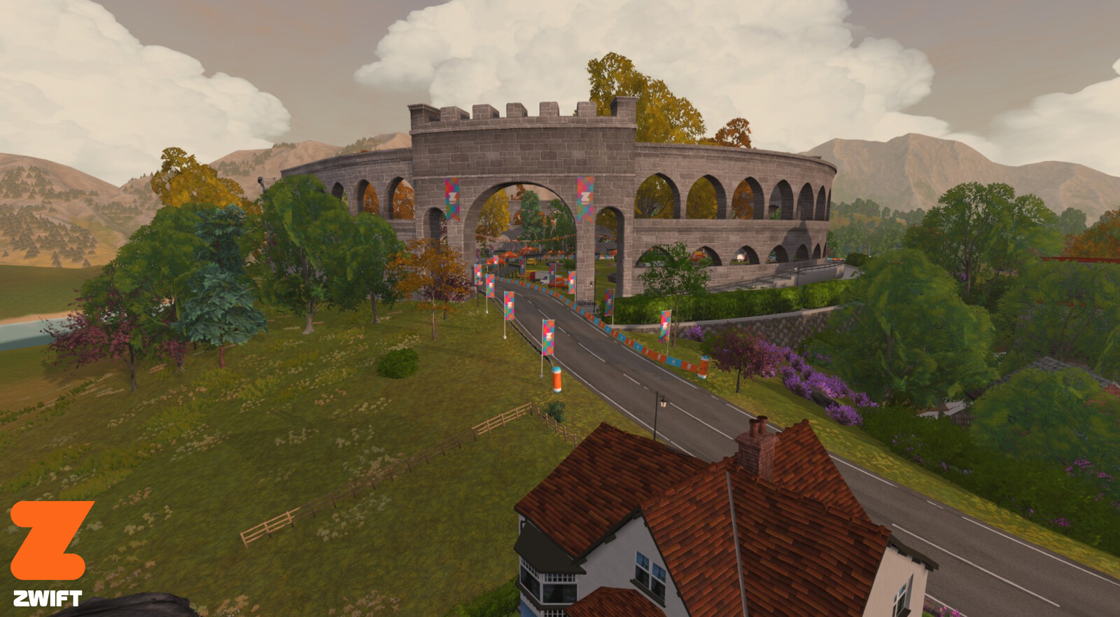 John Moran - Zwift - Mossy Castle Forest and MacCaig Tower - Glasgow