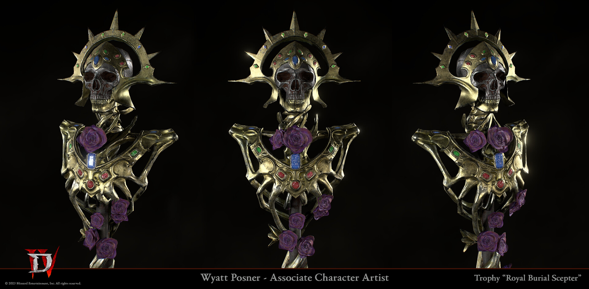Wyatt Posner: Video Game Artist - Diablo IV - "Royal Burial Scepter ...