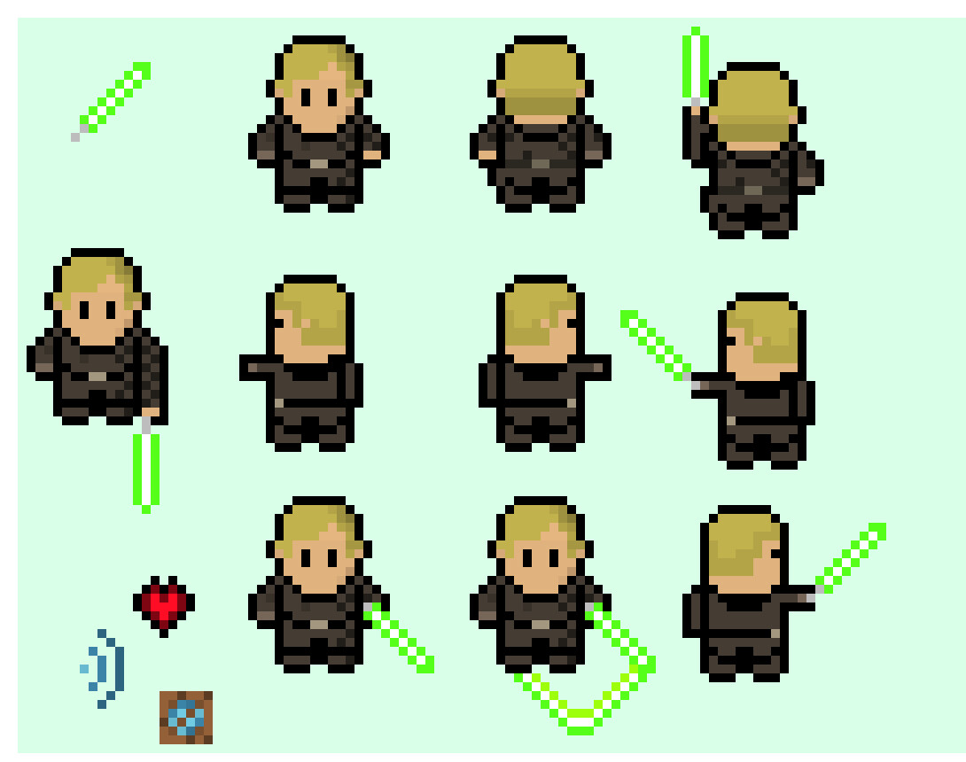 ArtStation - 2d pixel art star wars Gameboy Game