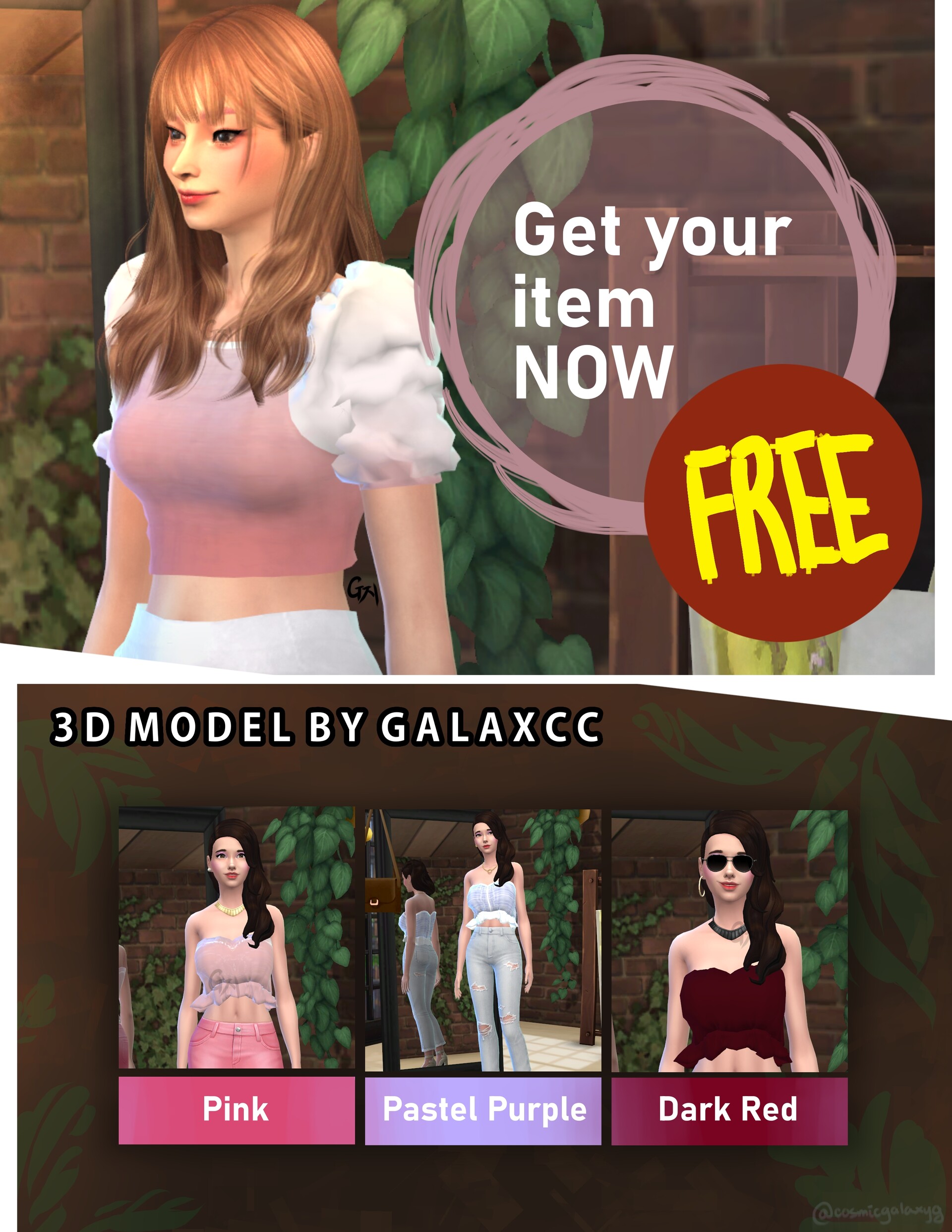 ArtStation - Ad Design for 3D Model CC for Sims 4