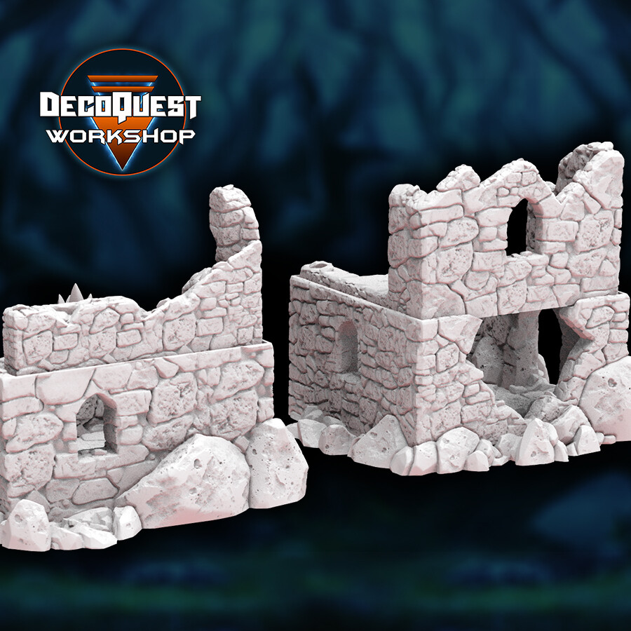 DecoQuest Workshop - Ruins models (3D printable)