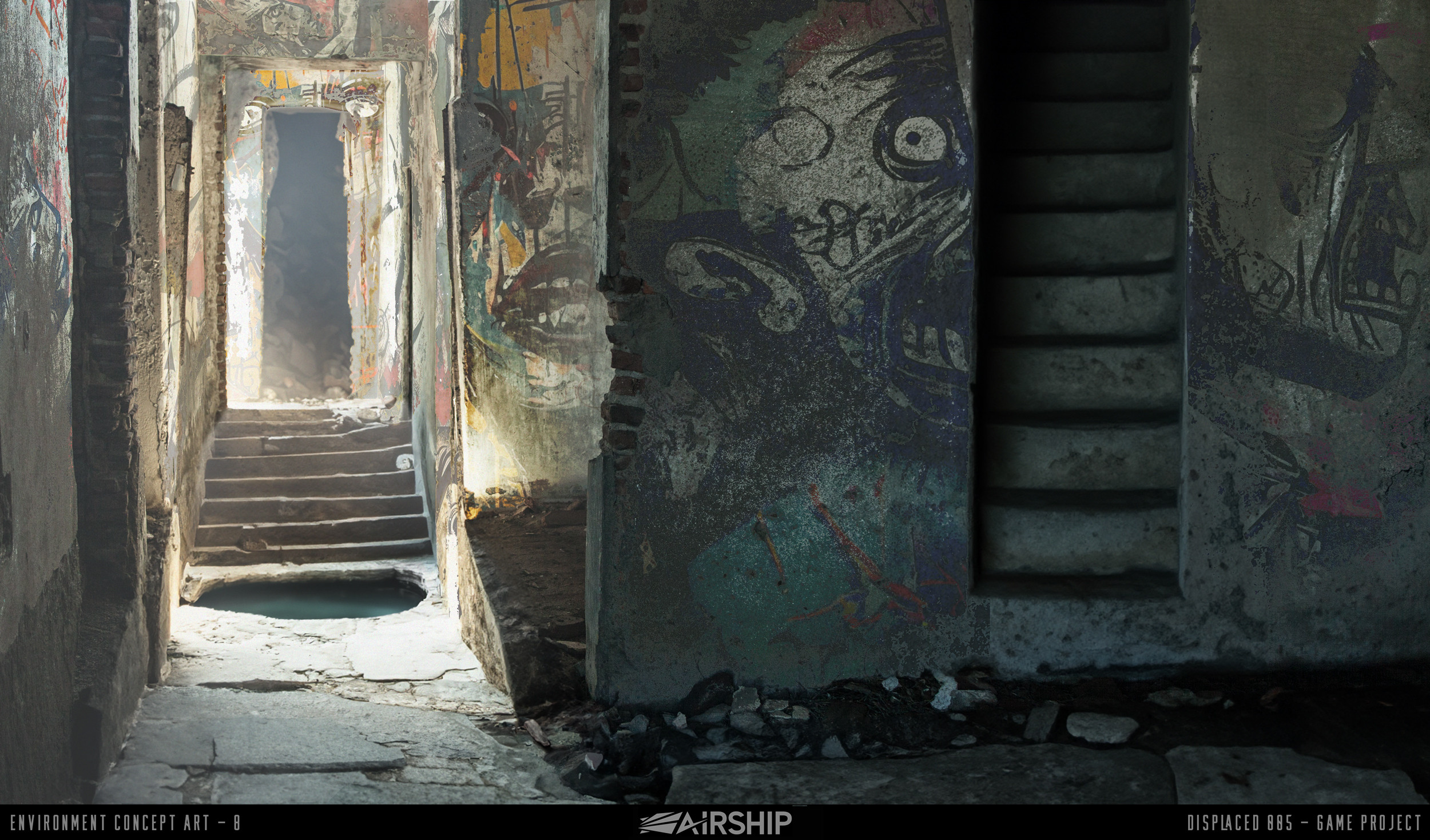 Pablo Romanos - Airship Interactive - Displaced C005 - Copyright 2022 - Environment Concept Art ...