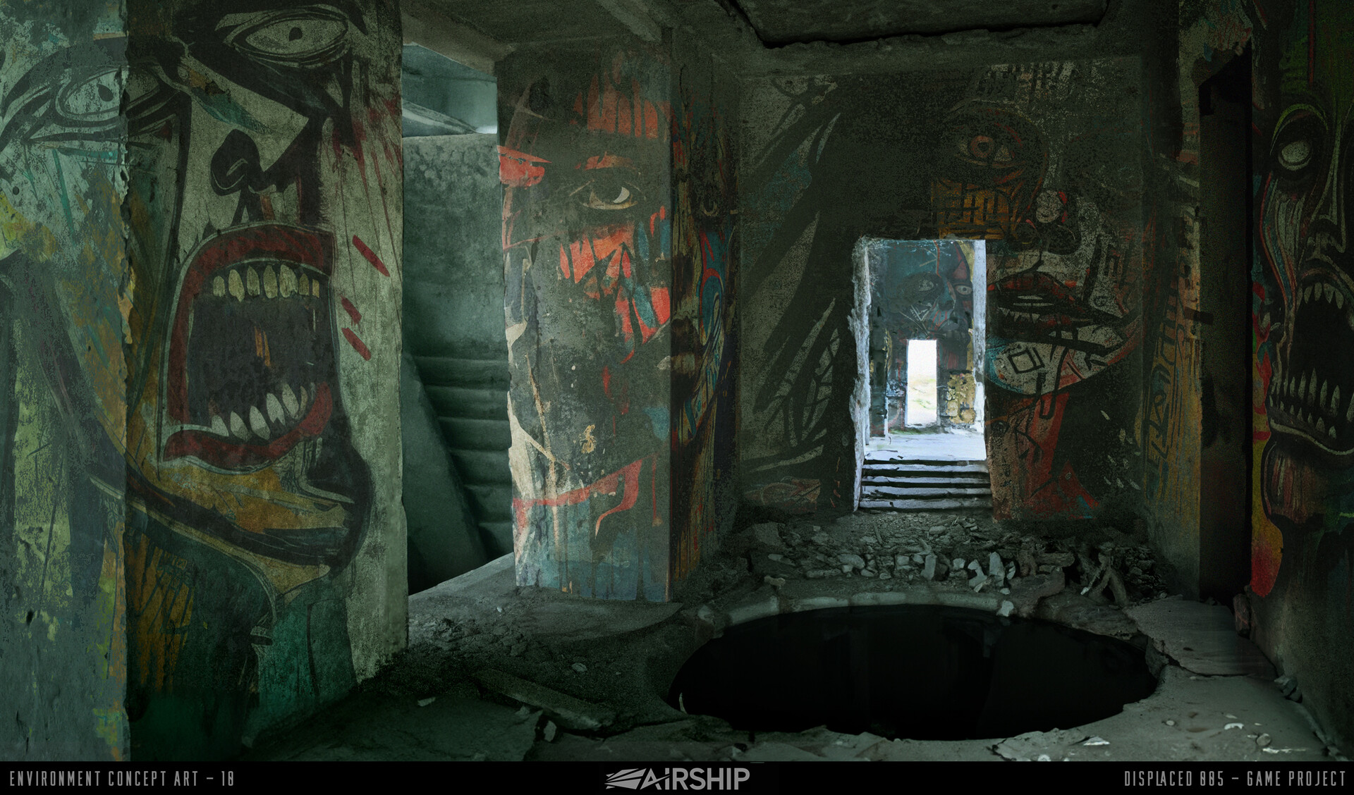 Pablo Romanos - Airship Interactive - Displaced C005 - Copyright 2022 - Environment Concept Art ...