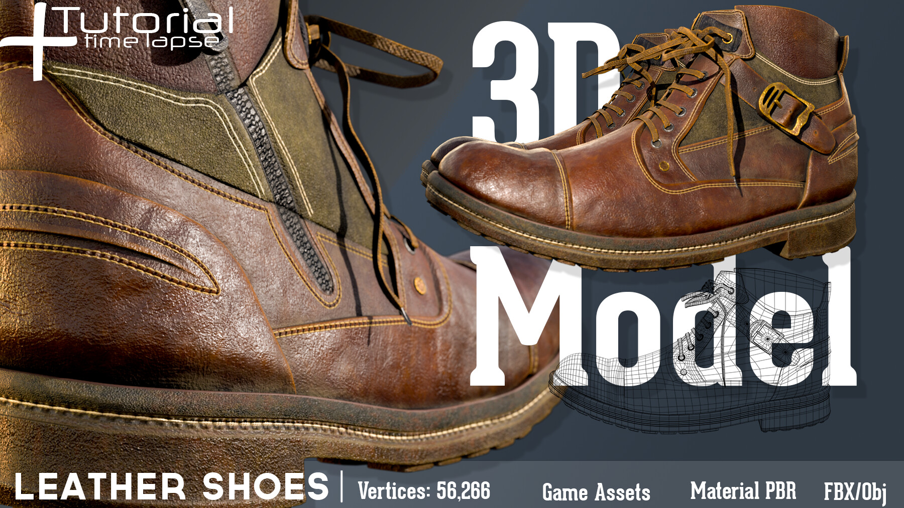 ArtStation - Leather Boot 3D Model