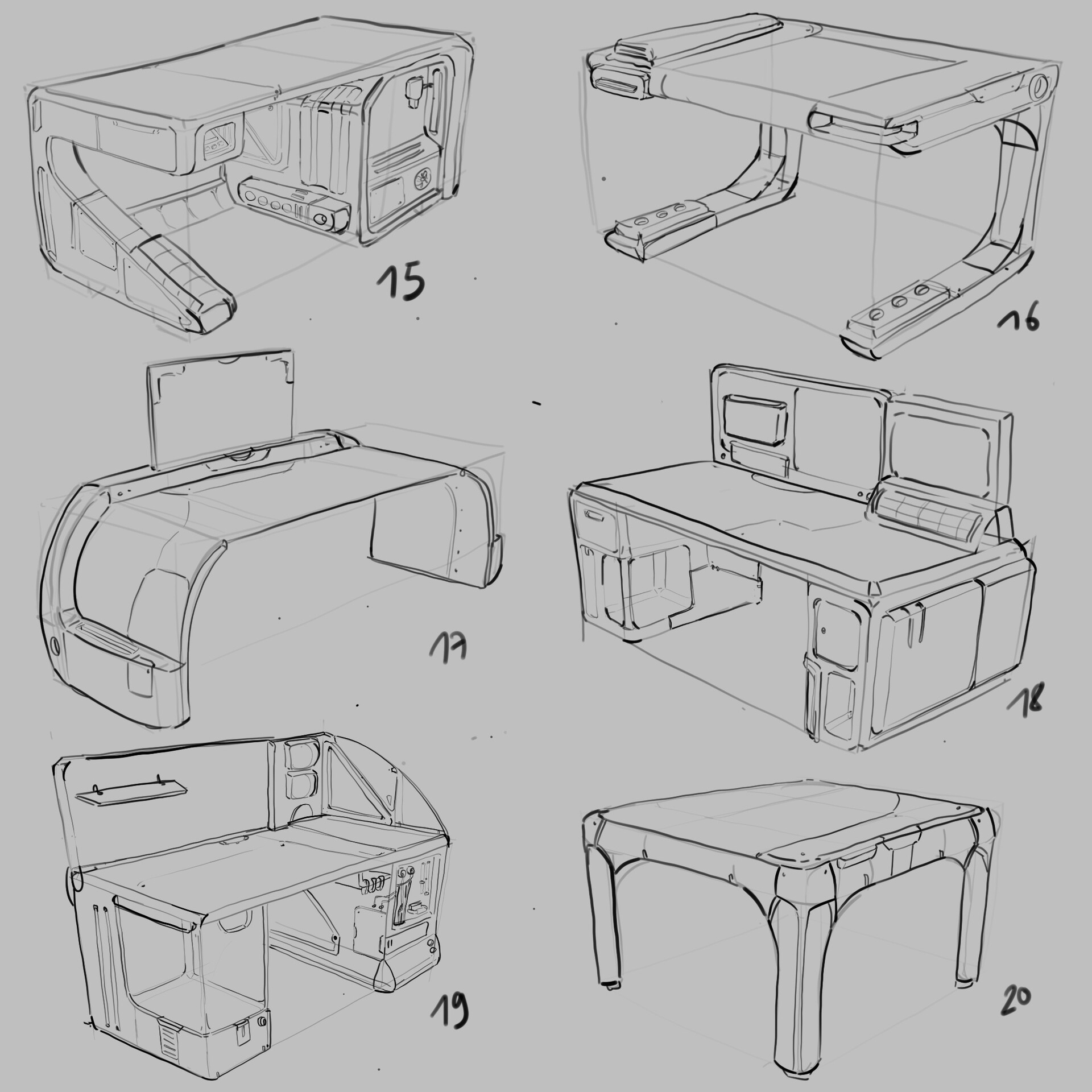 ArtStation - Sci-fi tables concept