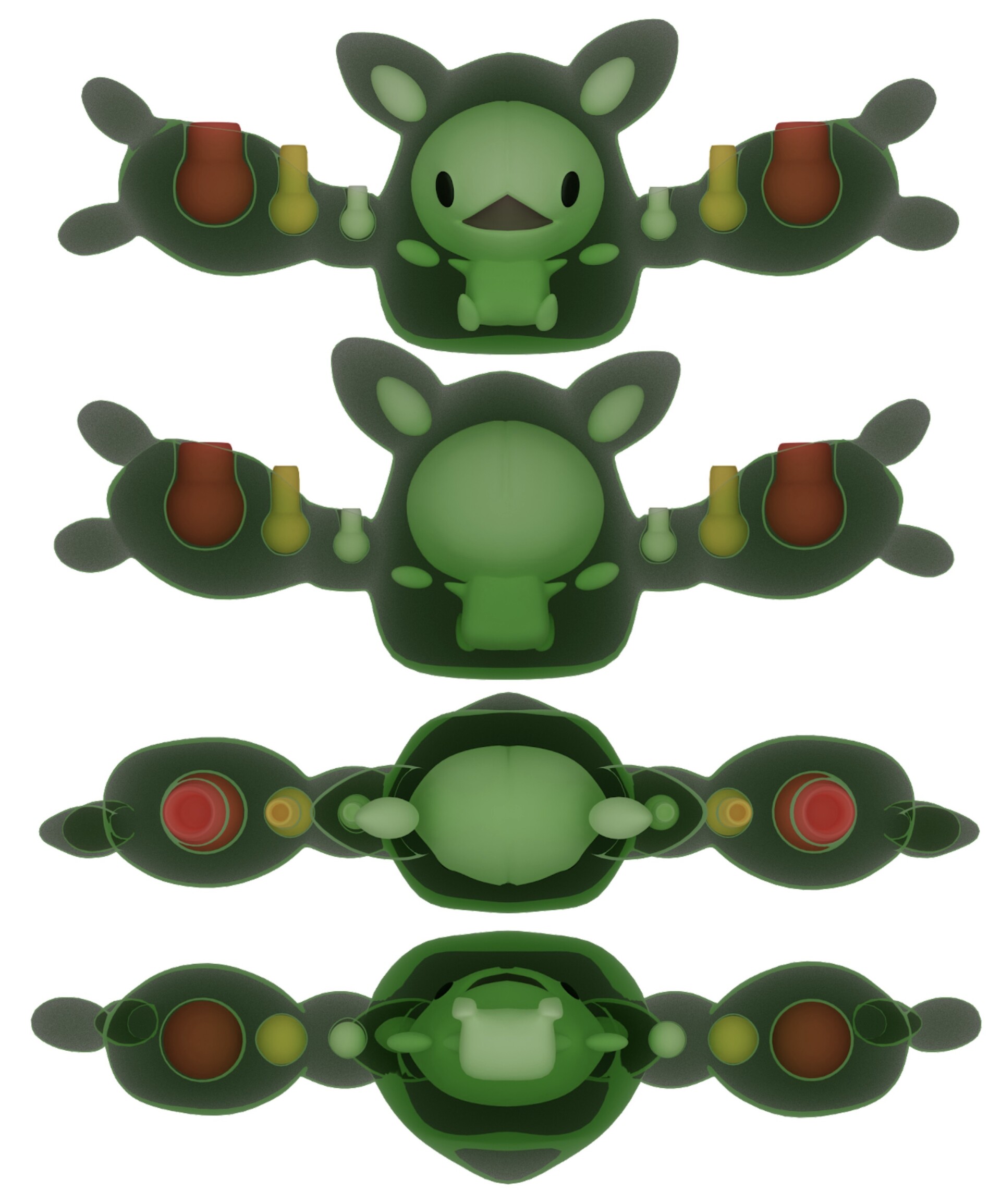 ArtStation - pokémon reuniclus trinket/candle holder merchandise concept