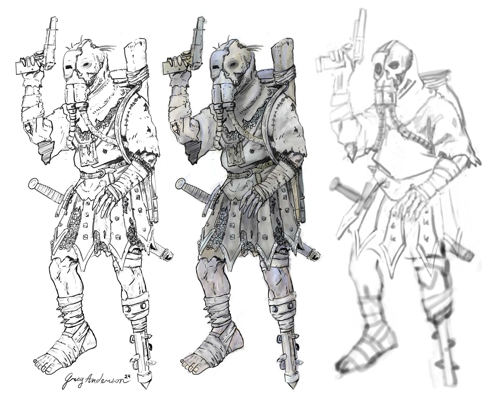 ArtStation - Undead Crusader Heretic Miniature inspired by Trench Crusade.