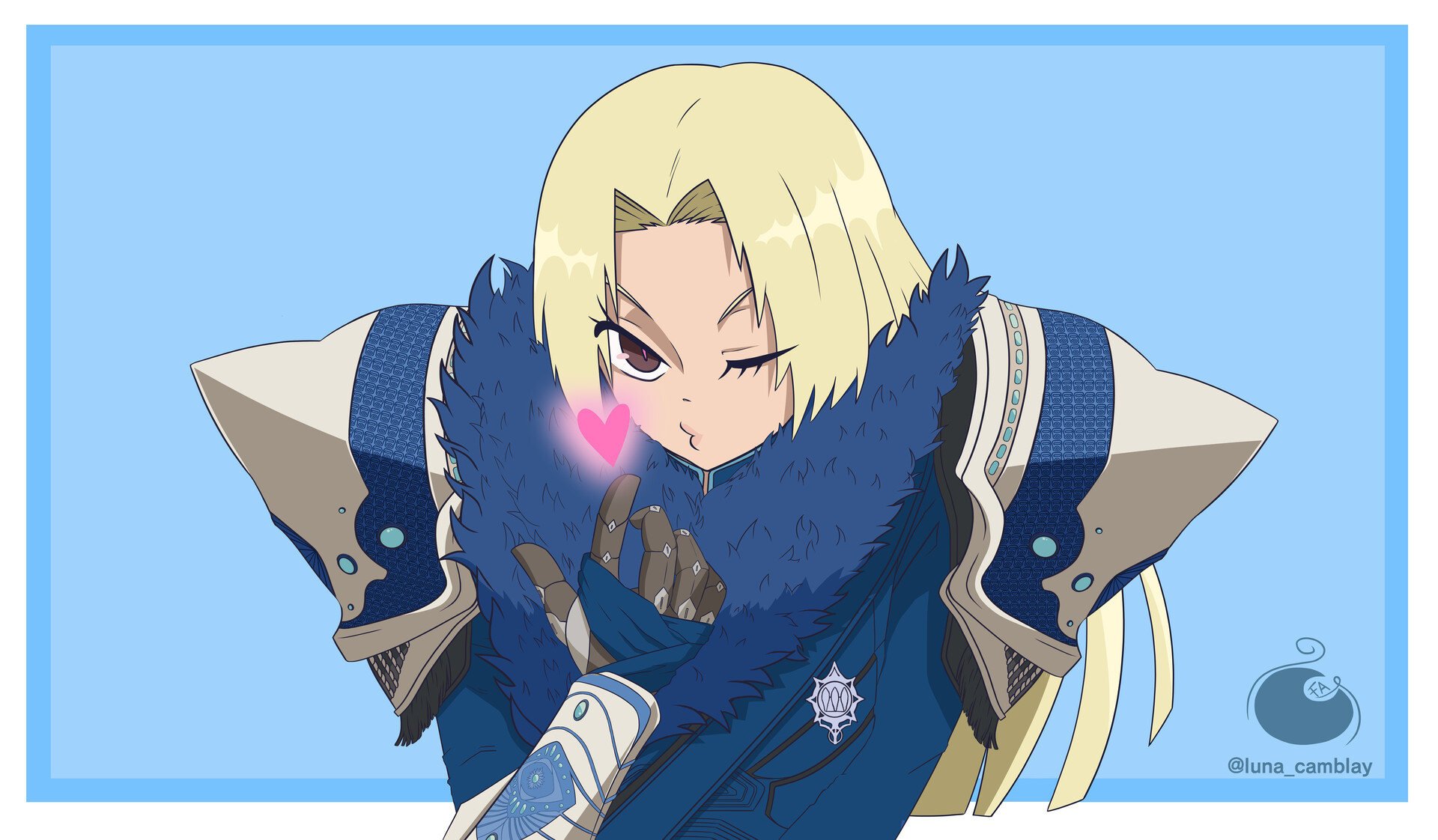 ArtStation - Commision Half Body/Simple Color - Yuki Tsukumo💕