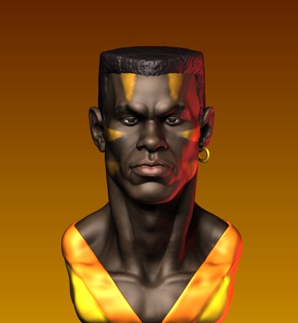 ArtStation - DC Comics Bronze Tiger bust WIP