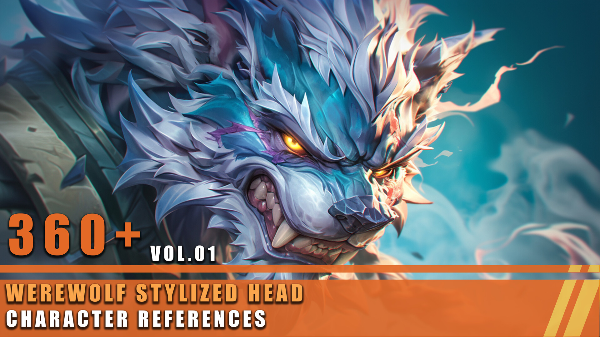 WaterLaw's Studio - 360+ Werewolf Stylized Head - Character References ...