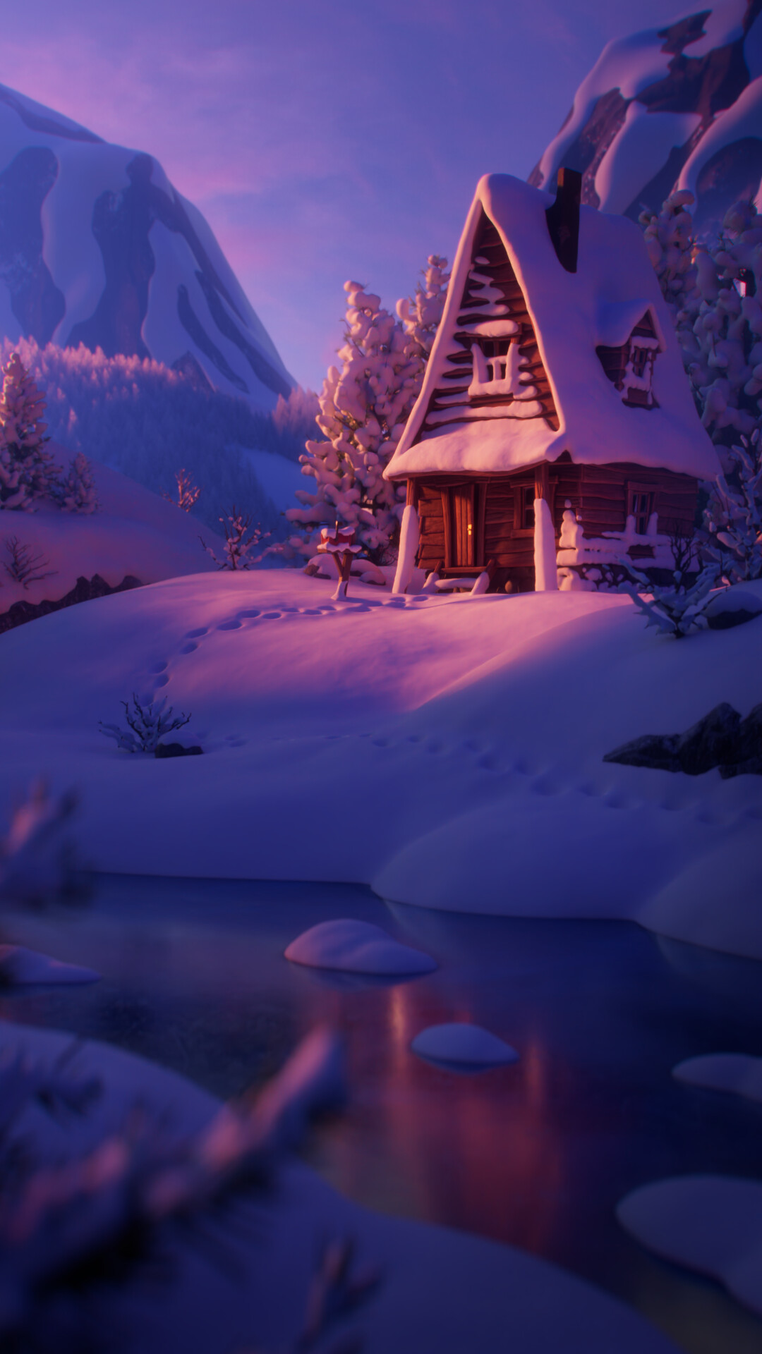 ArtStation - Winter Cabin