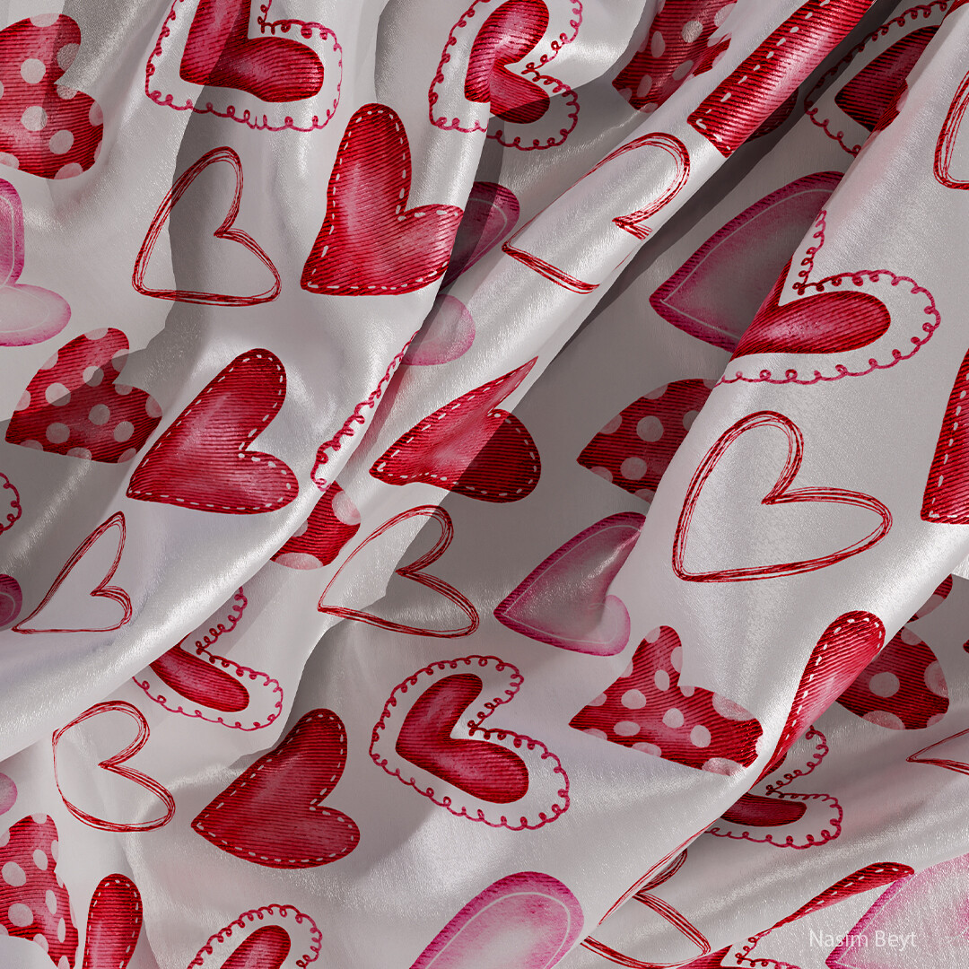 ArtStation - 50 Tileable Valentine Pattern Fabric Materials-VOL29. SBSAR