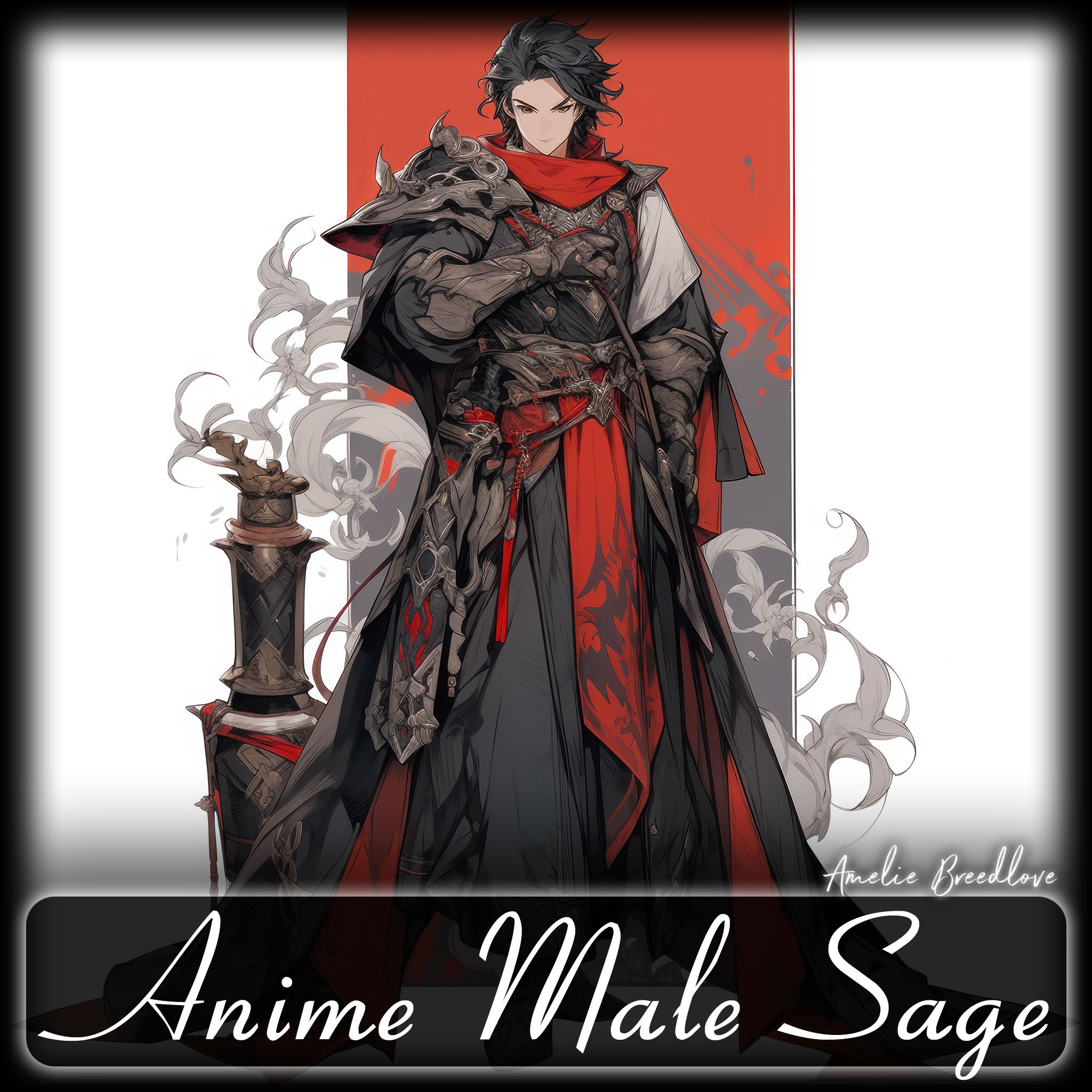 Amelie Anime - 200 Anime Male Sage (Full Body) Reference Pack | 4K | v.142