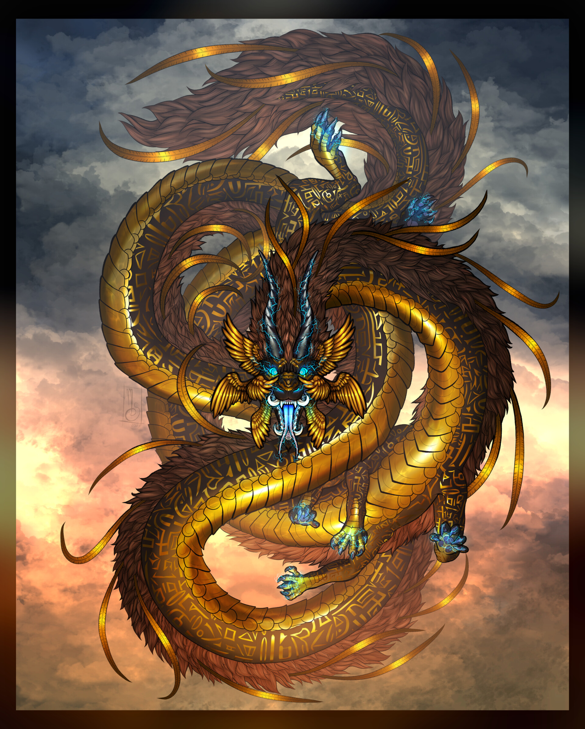 ArtStation - Celestial - Heavy Lineart Tapestry Design