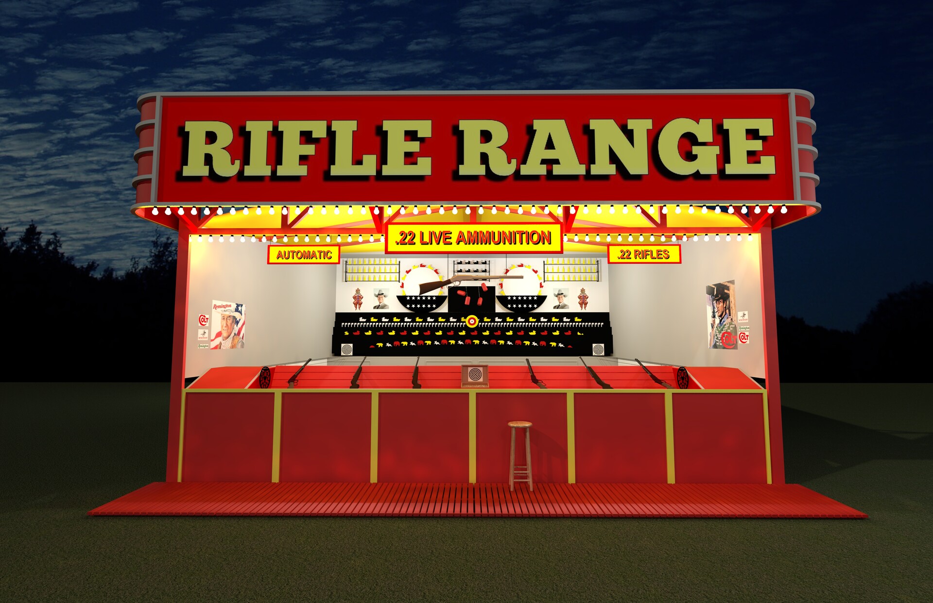 ArtStation - Fairground Rifle Range (UK fairground)