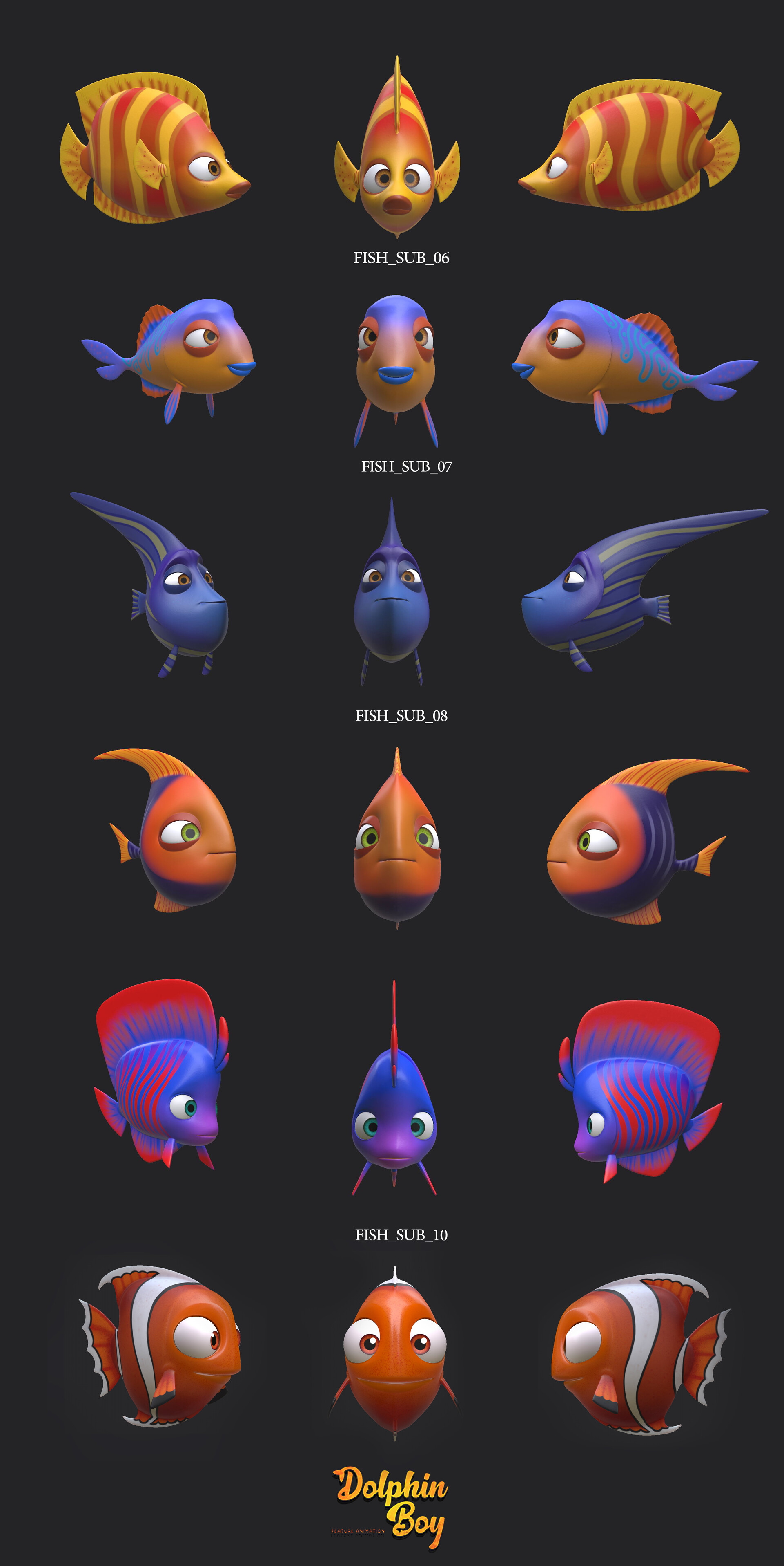ArtStation - Fishes in Dolphin Boy (2022)