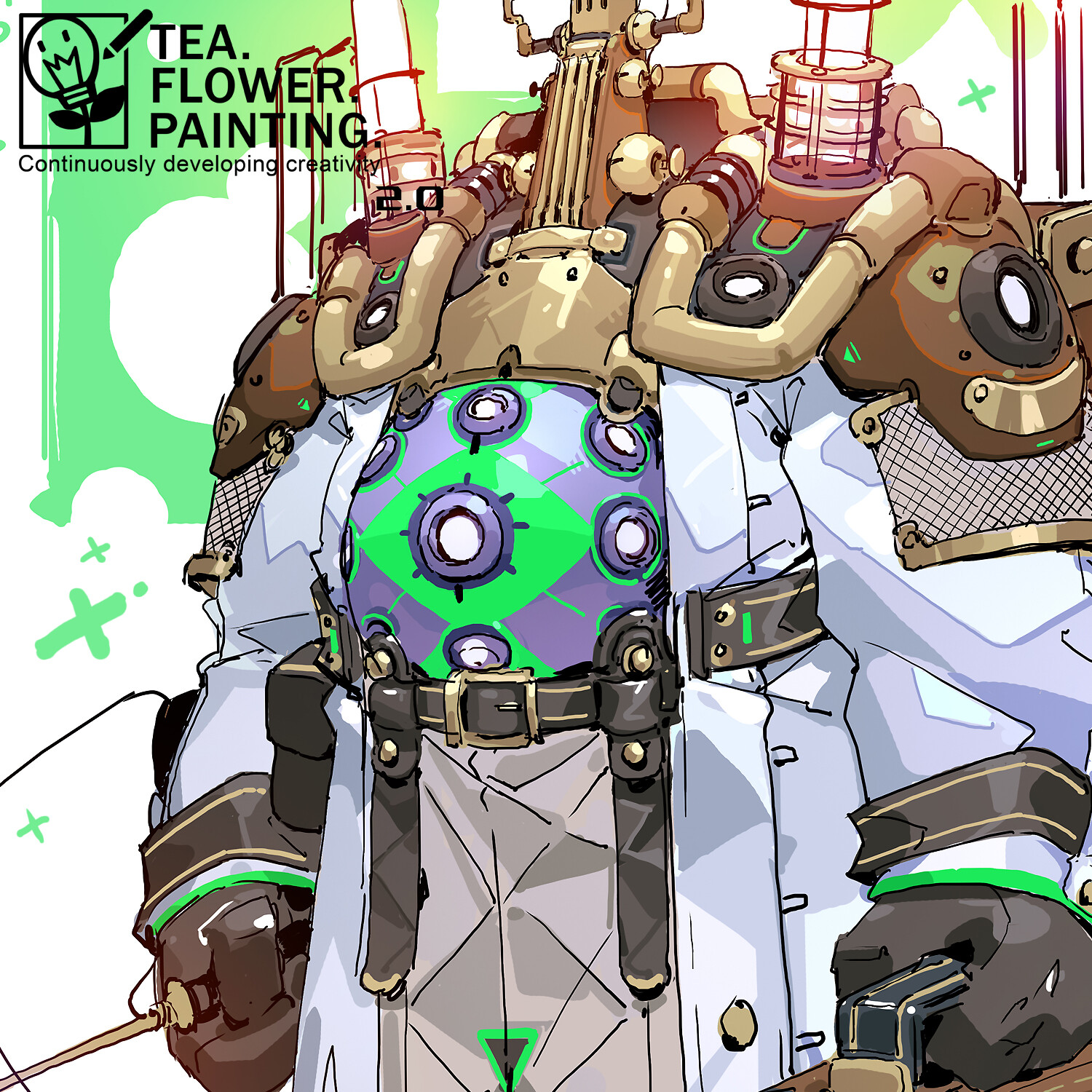 ArtStation - Tea Flower Painting NO 6