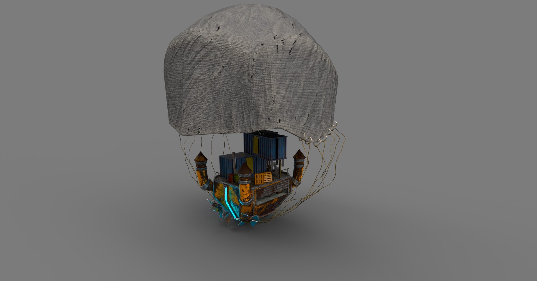 ArtStation - Post-Apocalyptic Flying Ship