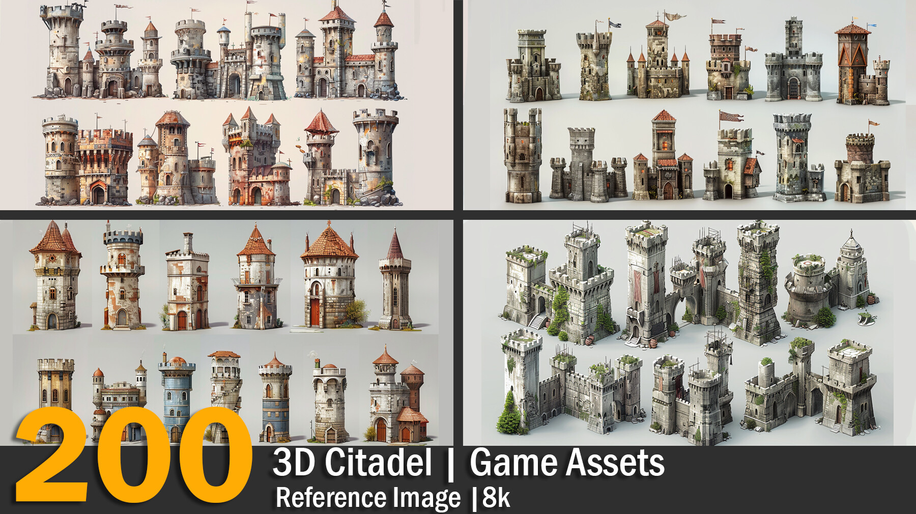 Lumière - 3D Citadel | Game Assets | Reference Images | 8K