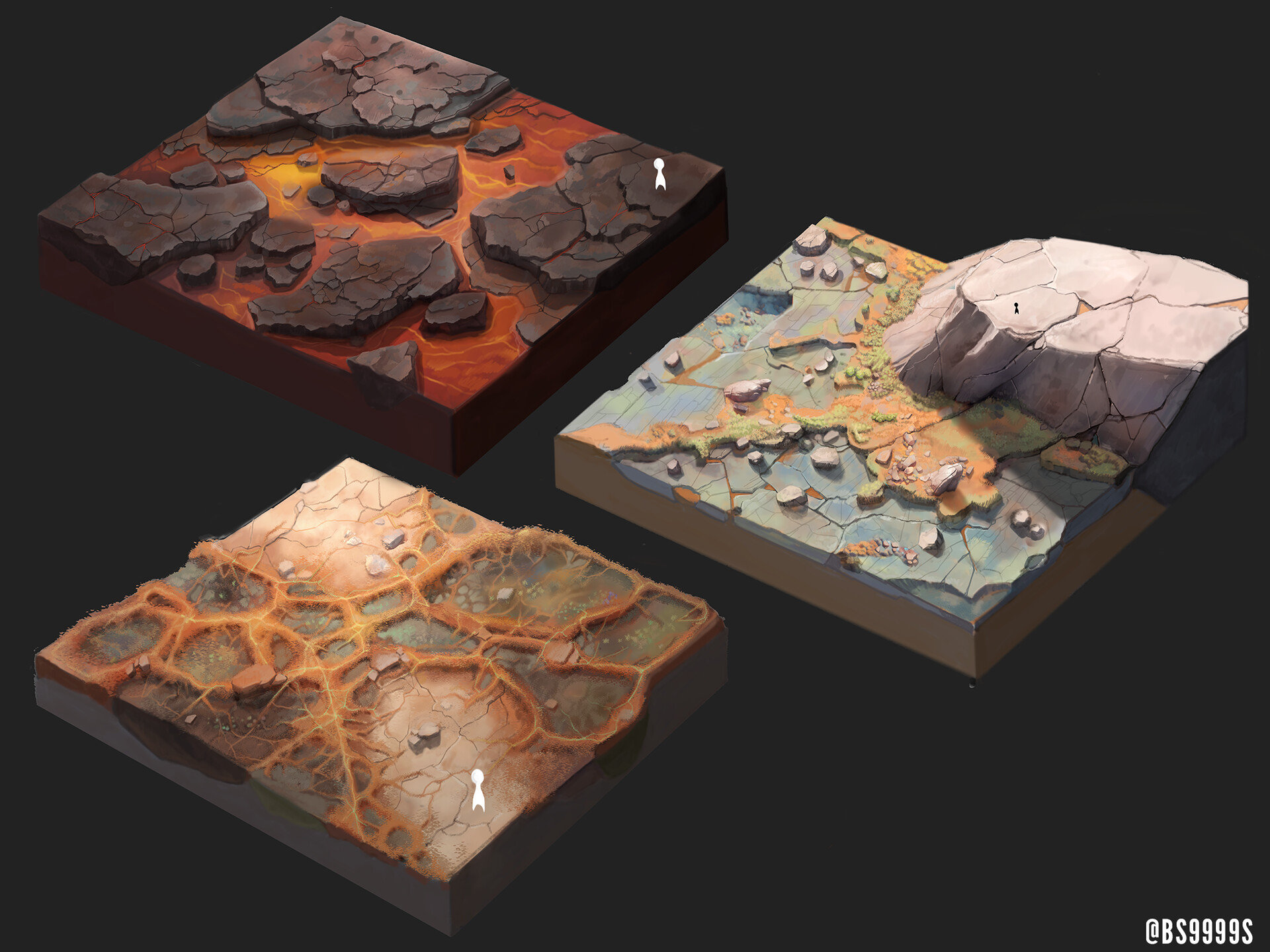ArtStation - painting alien terrain