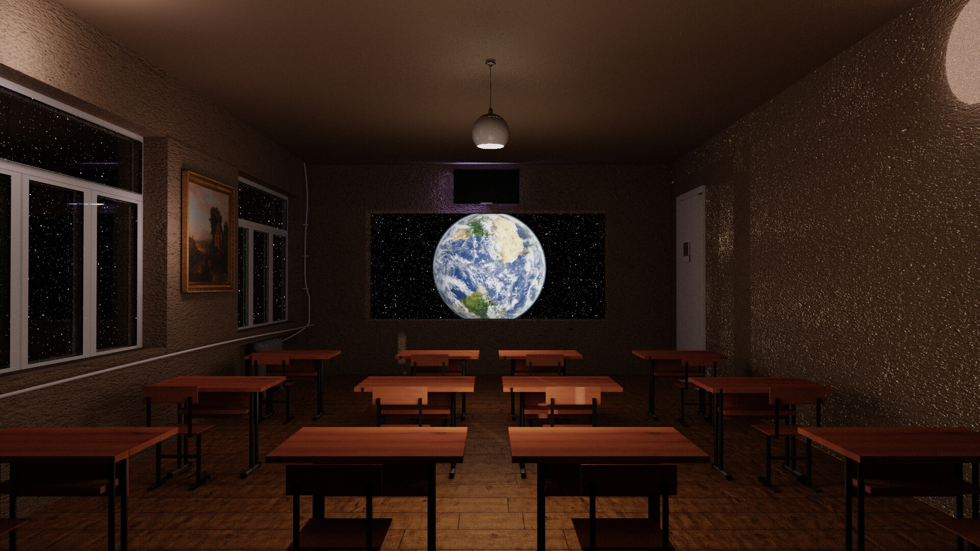 ArtStation - Our Classroom in Galaxy