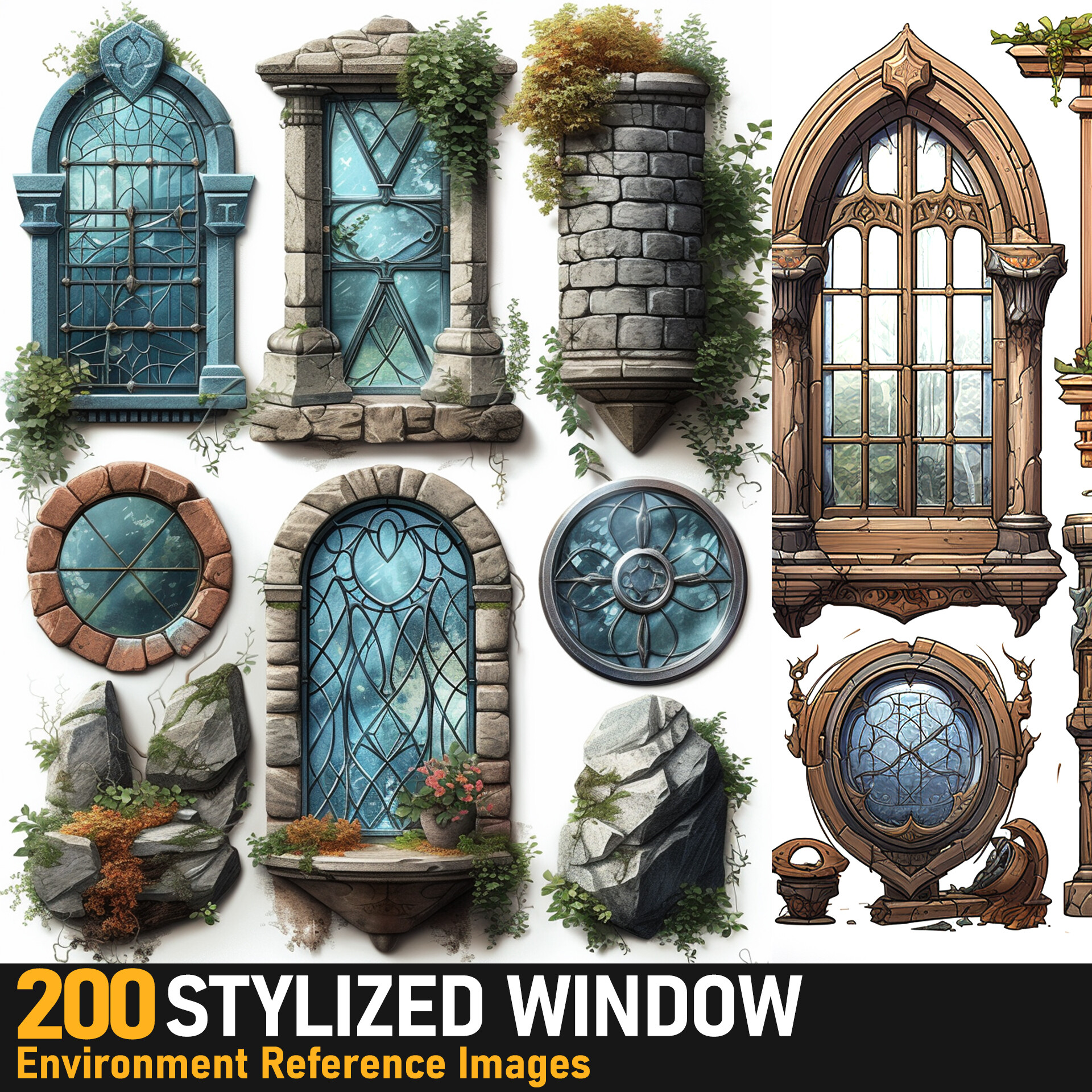 ArtStation - Stylized Windows|4K Reference Images