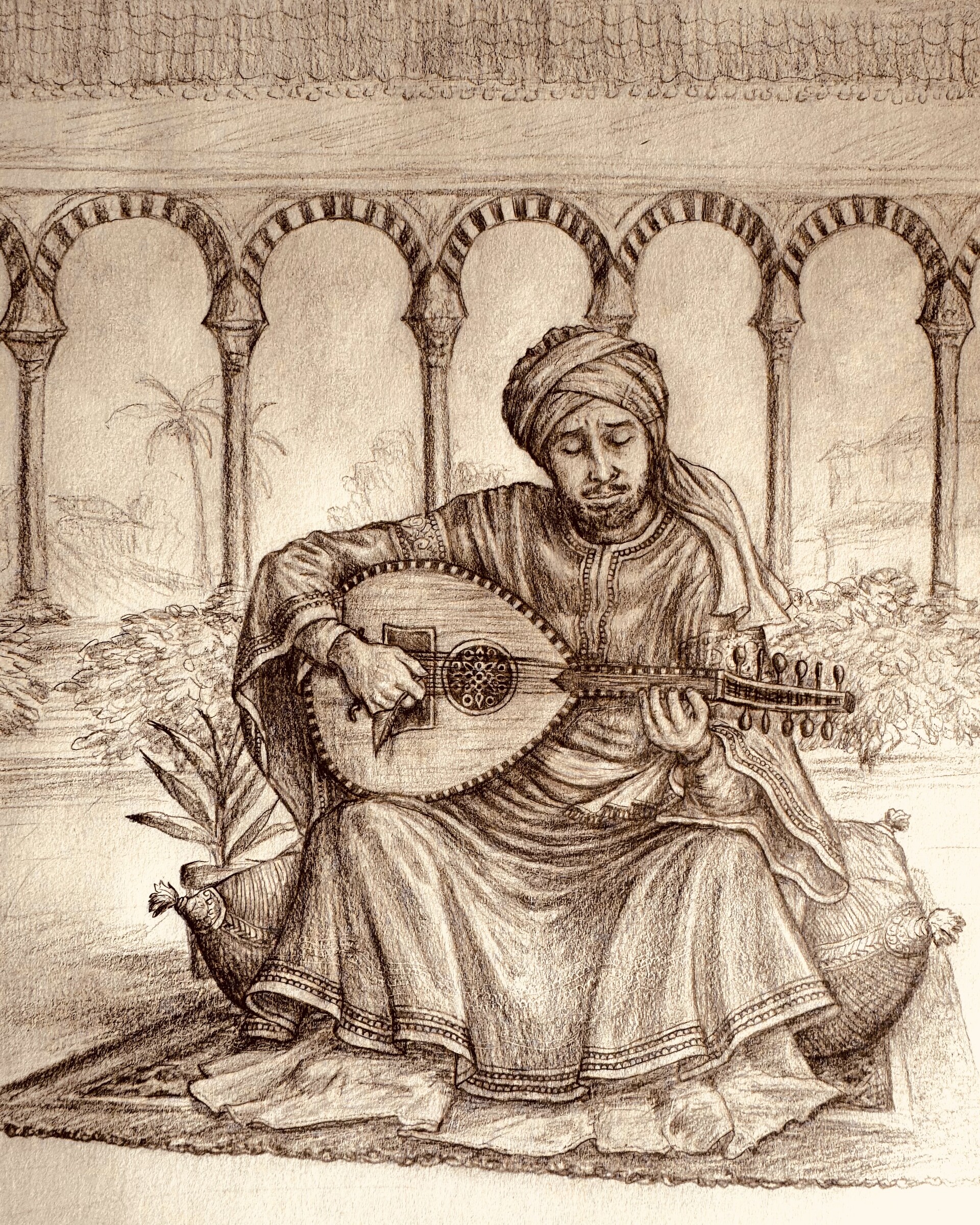 ArtStation - Playing the Oud in Al-Andalus