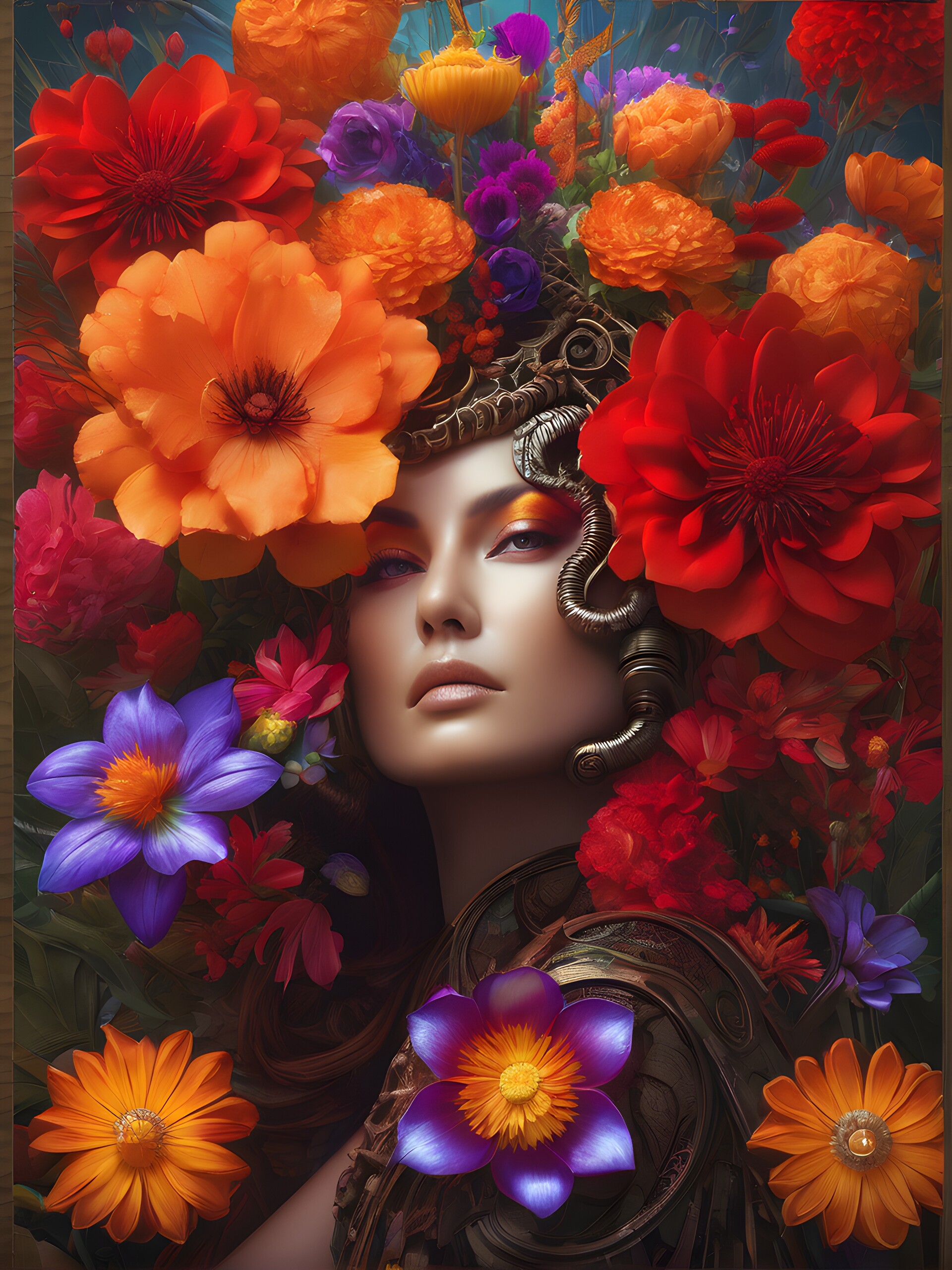 SizzBroArt - 3D Floral Collage - Masterpiece