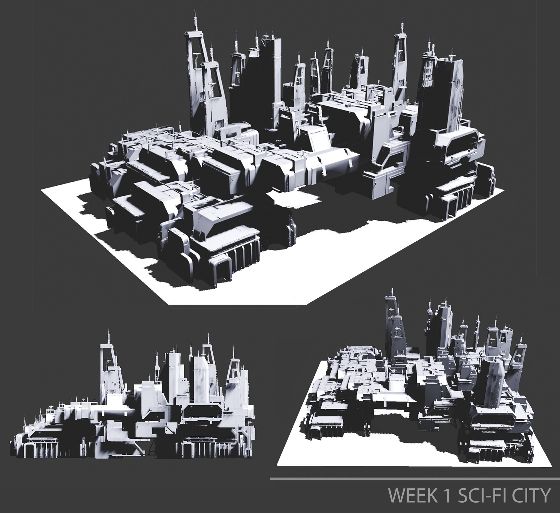ArtStation - Week 1: WIP Design a Sci-Fi city