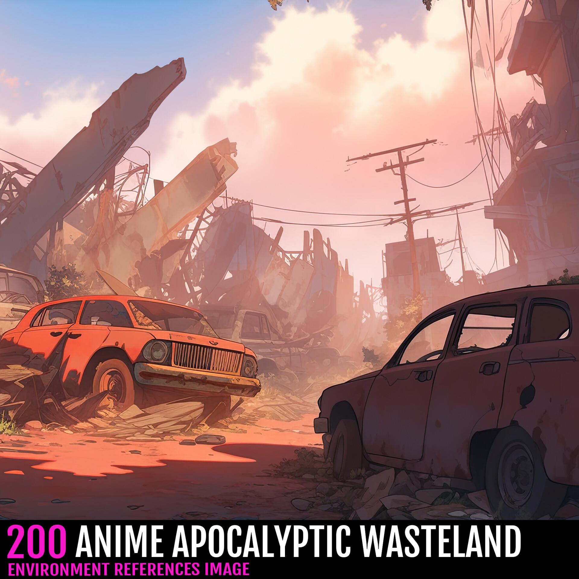 ArtStation - 200 ANIME APOCALYPTIC WASTELAND / 4K