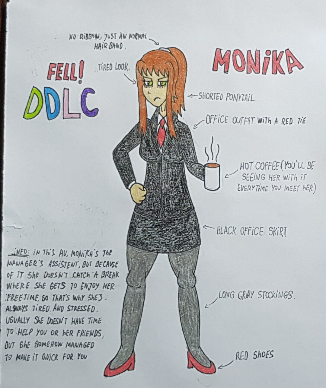 ArtStation - [FELL!DDLC] Monika (Joke AU)