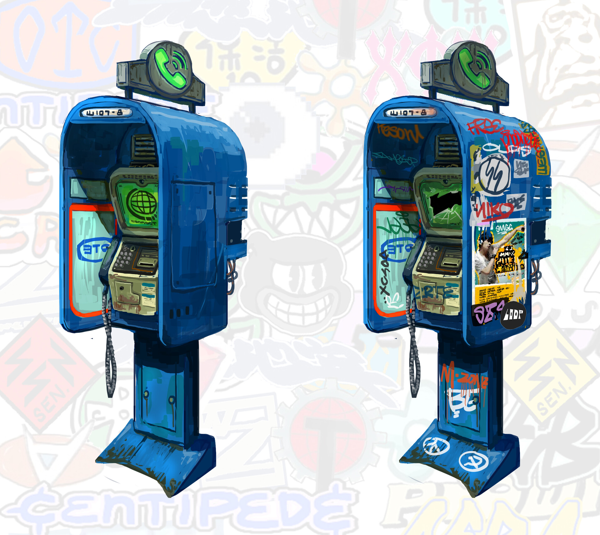 ArtStation - Phonebooth & Cyberbank
