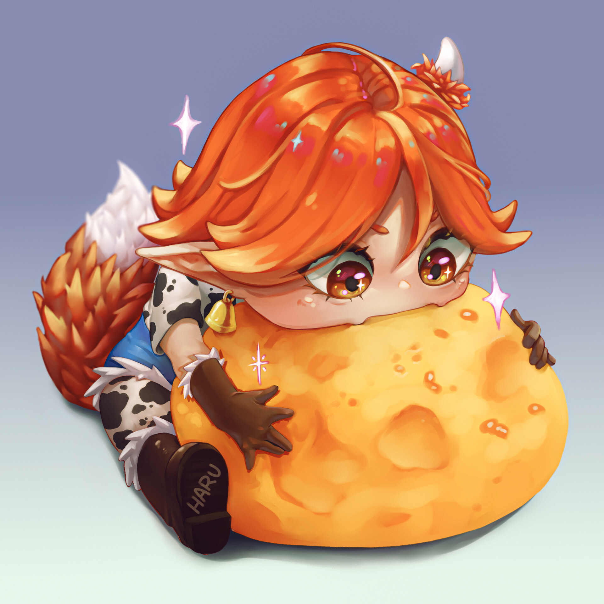 ArtStation - Vanny eating a humongous Pão de Queijo