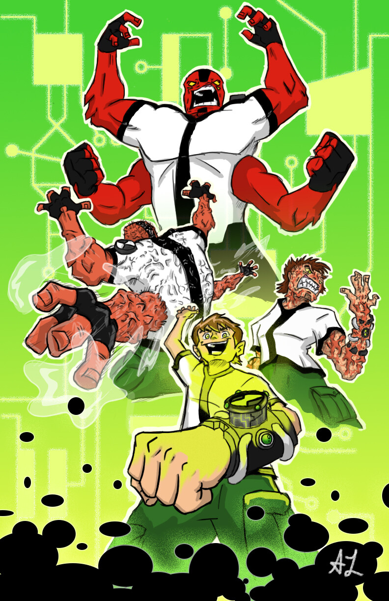 ArtStation - Ben10 Four Arms Transformation