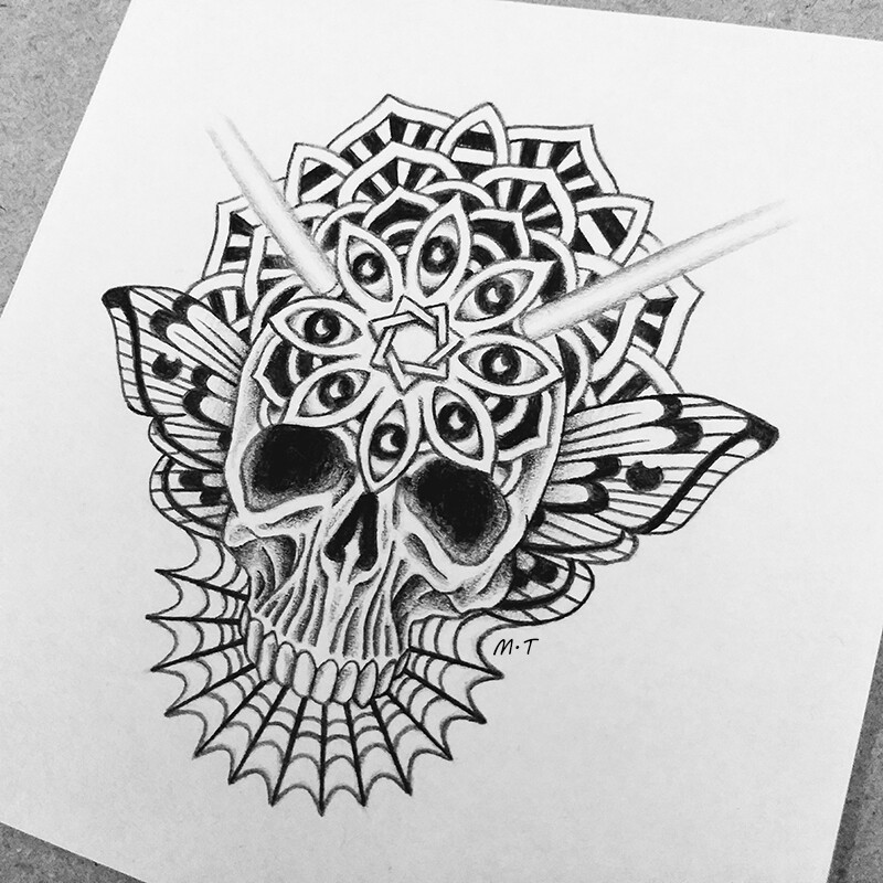 ArtStation - Third Eye Skull tattoo