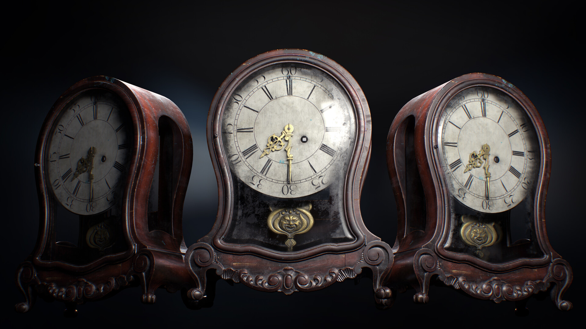 ArtStation - Vintage Mantle Clock