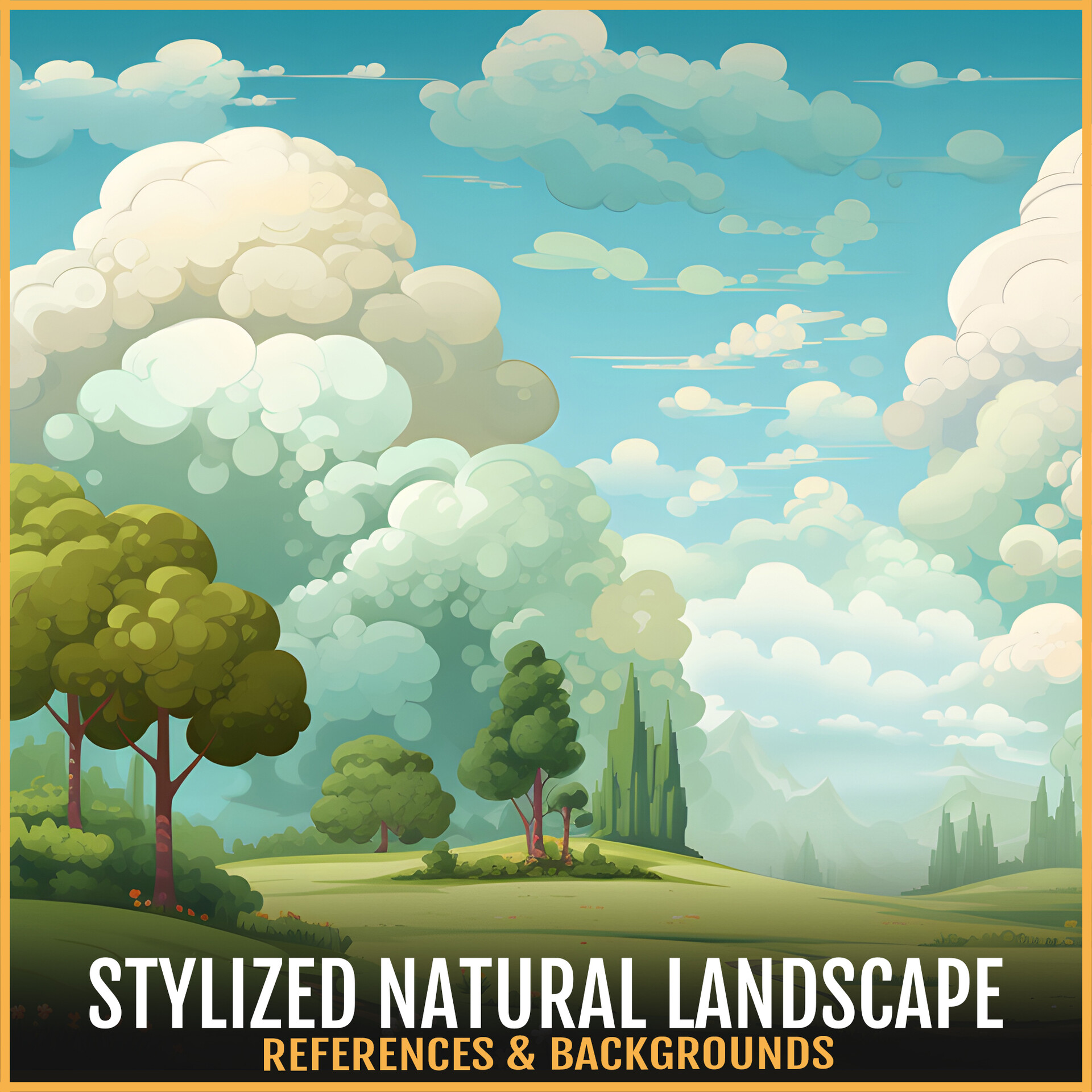 ArtStation - 303 Stylized Natural Landscape VOL80
