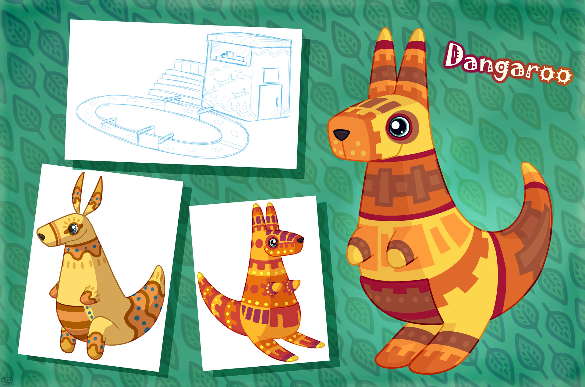 ArtStation - Piñata Creature Concept Pages 4