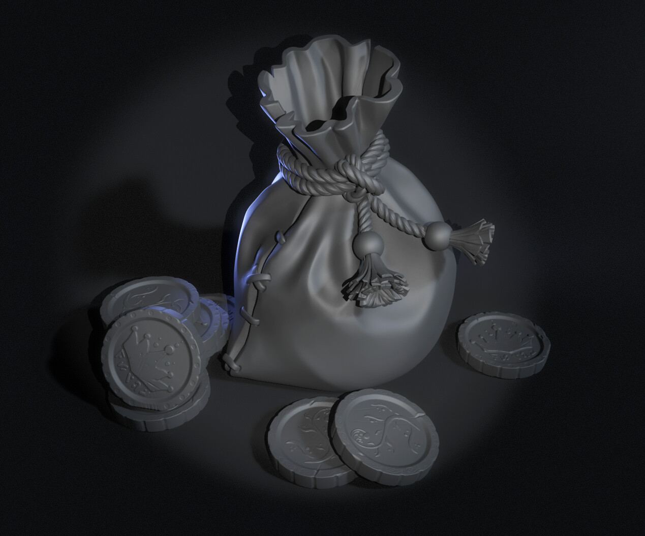 ArtStation - coin bag
