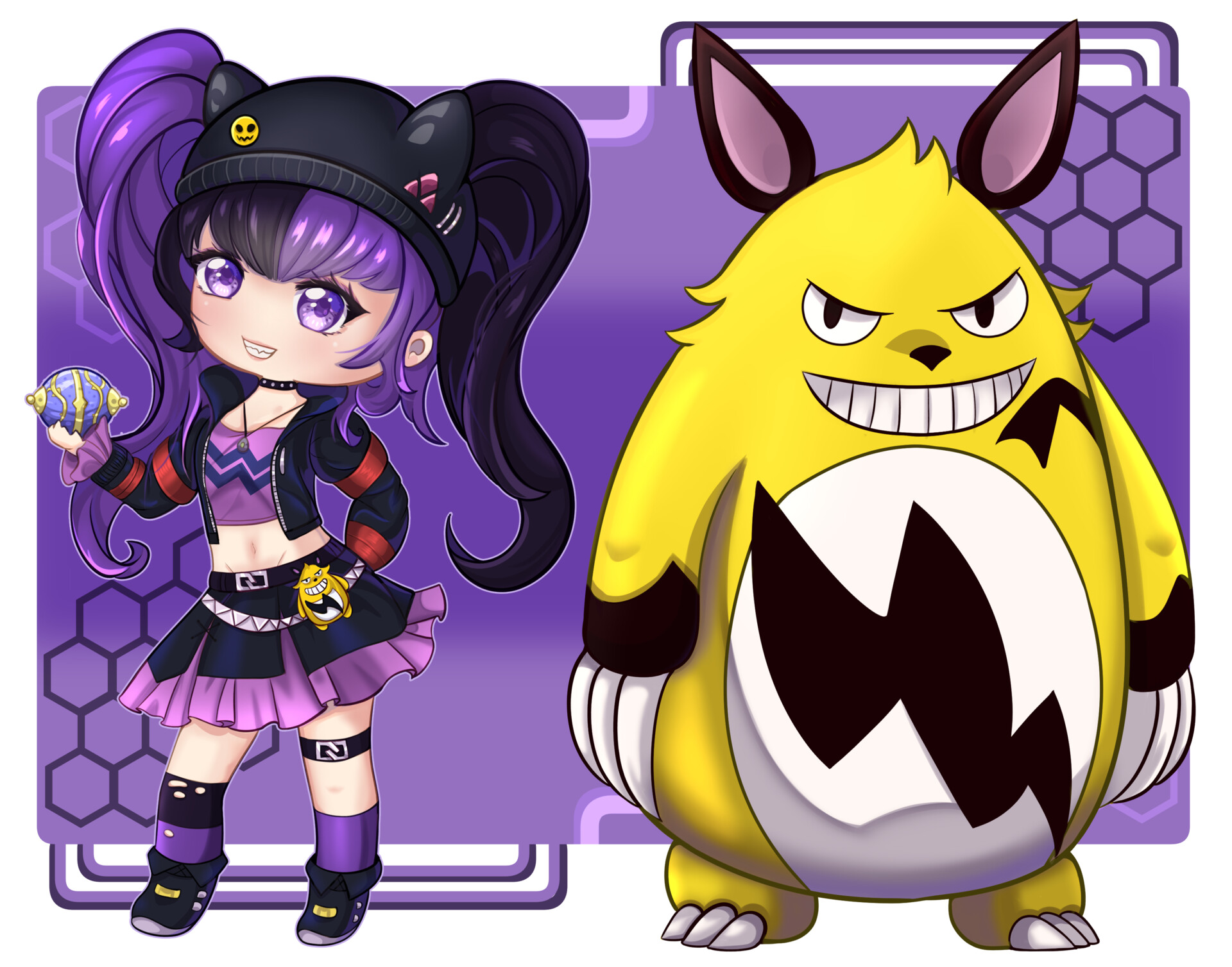 ArtStation - Palworld Chibi Zoe and Grizzbolt Fanart