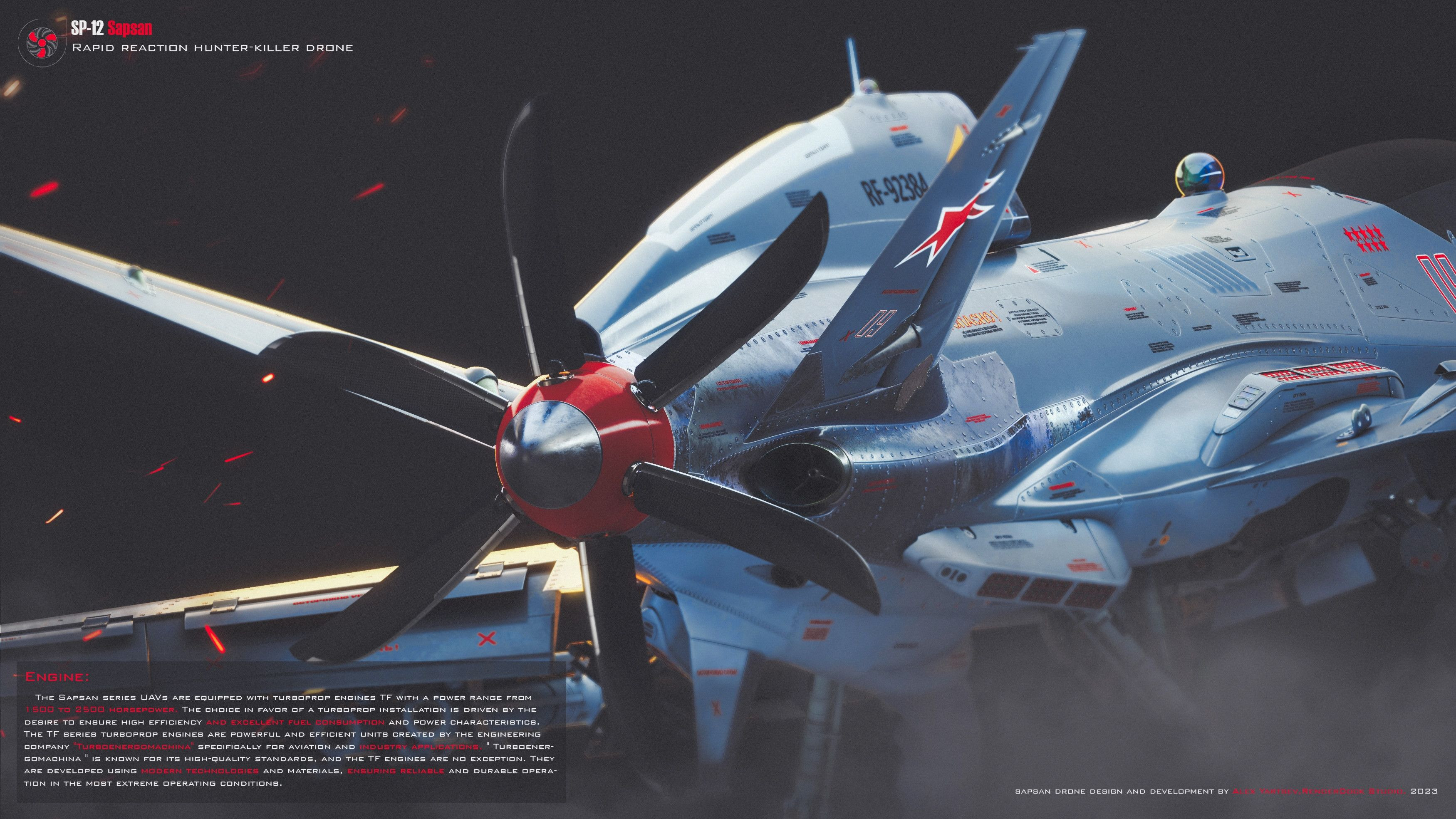 RenderDock - SP-12 Sapsan attack drone (CONCEPT)