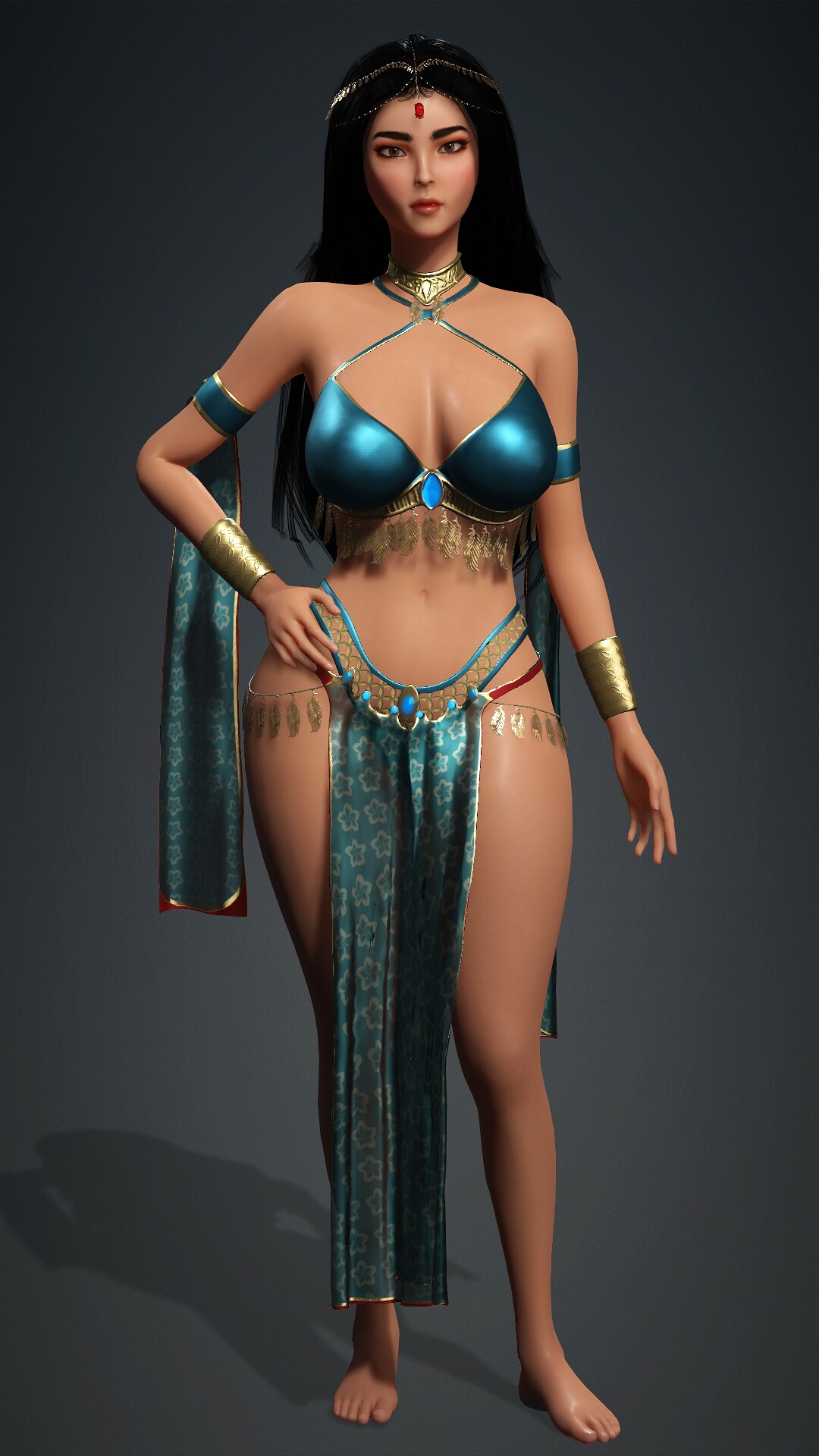 ArtStation - 3D Game Character of Belly Dancer | Game Character | Belly Dancer | Unreal Engine