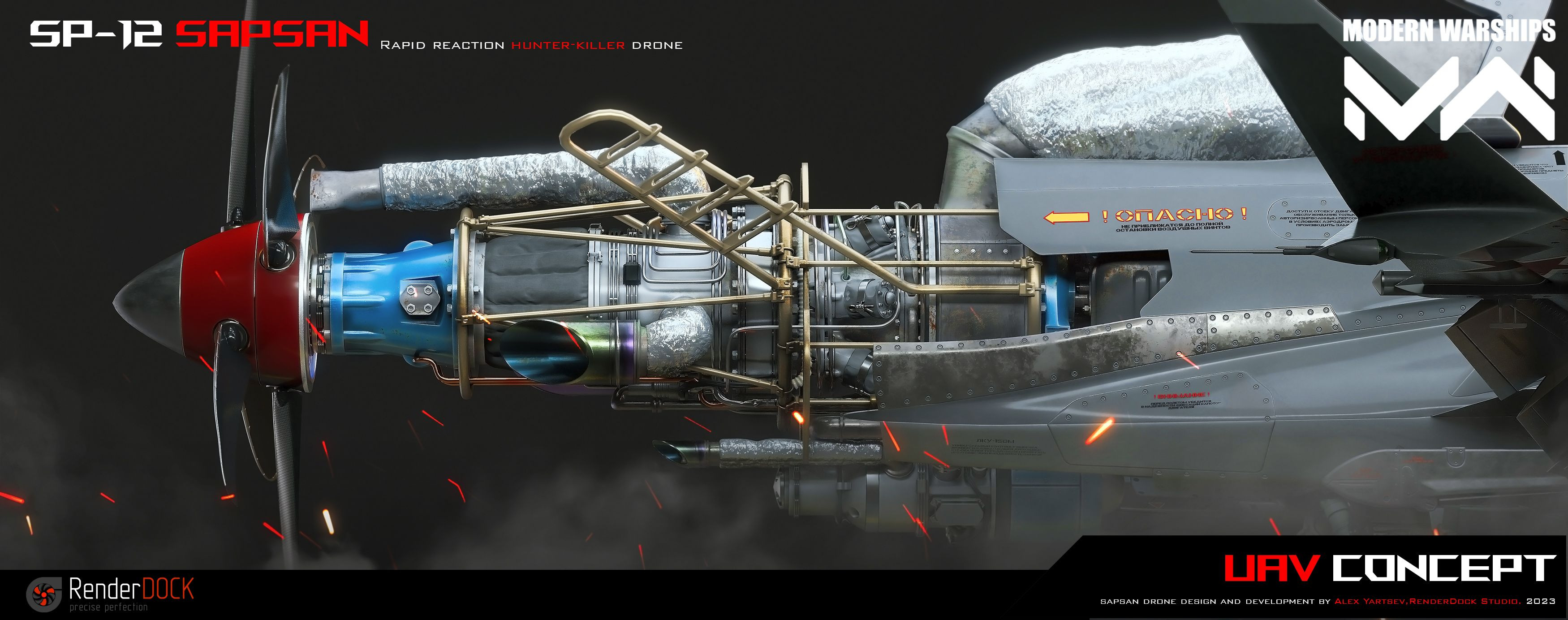 RenderDock - SP-12 Sapsan attack drone (CONCEPT)