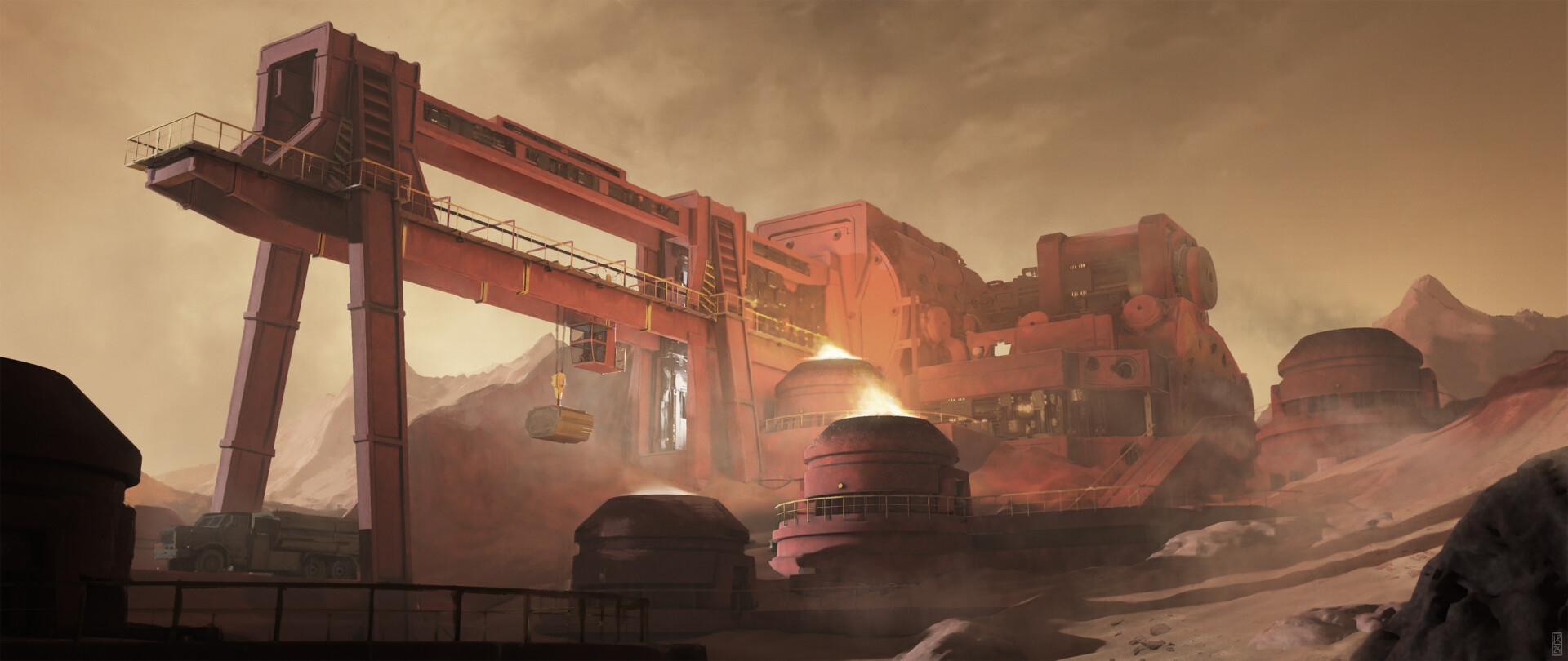 ArtStation - Sci-fi Mining Operation