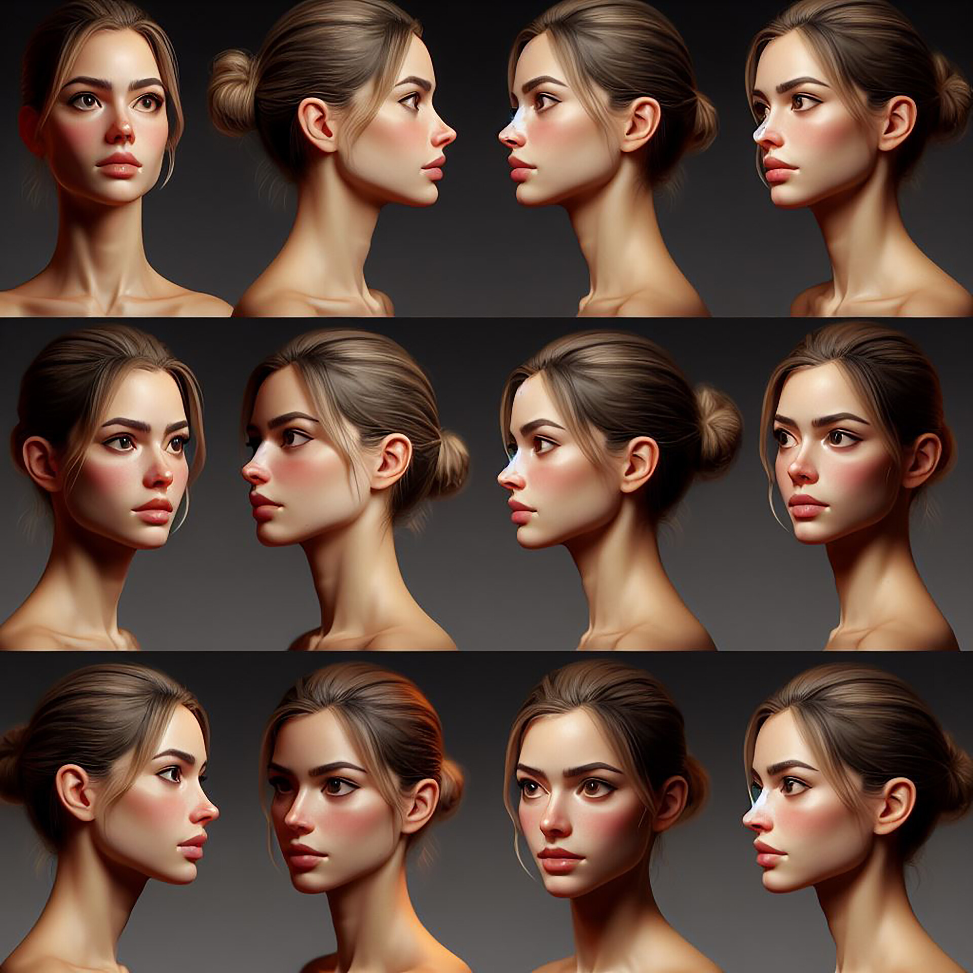 ArtStation - 208 Female Poses For Sculpting Reference images _ vol 05