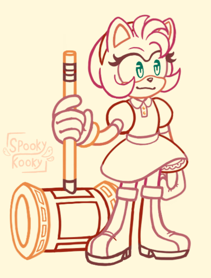 how to draw a amy rose