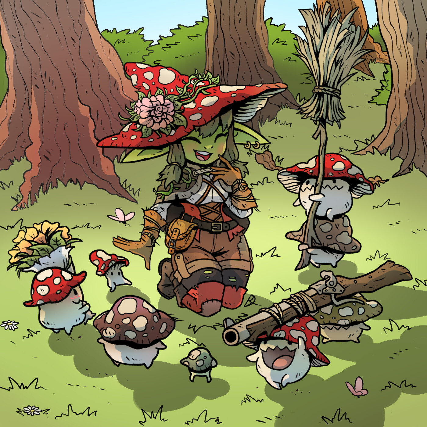 ArtStation - Forest Goblin Witch and Friends