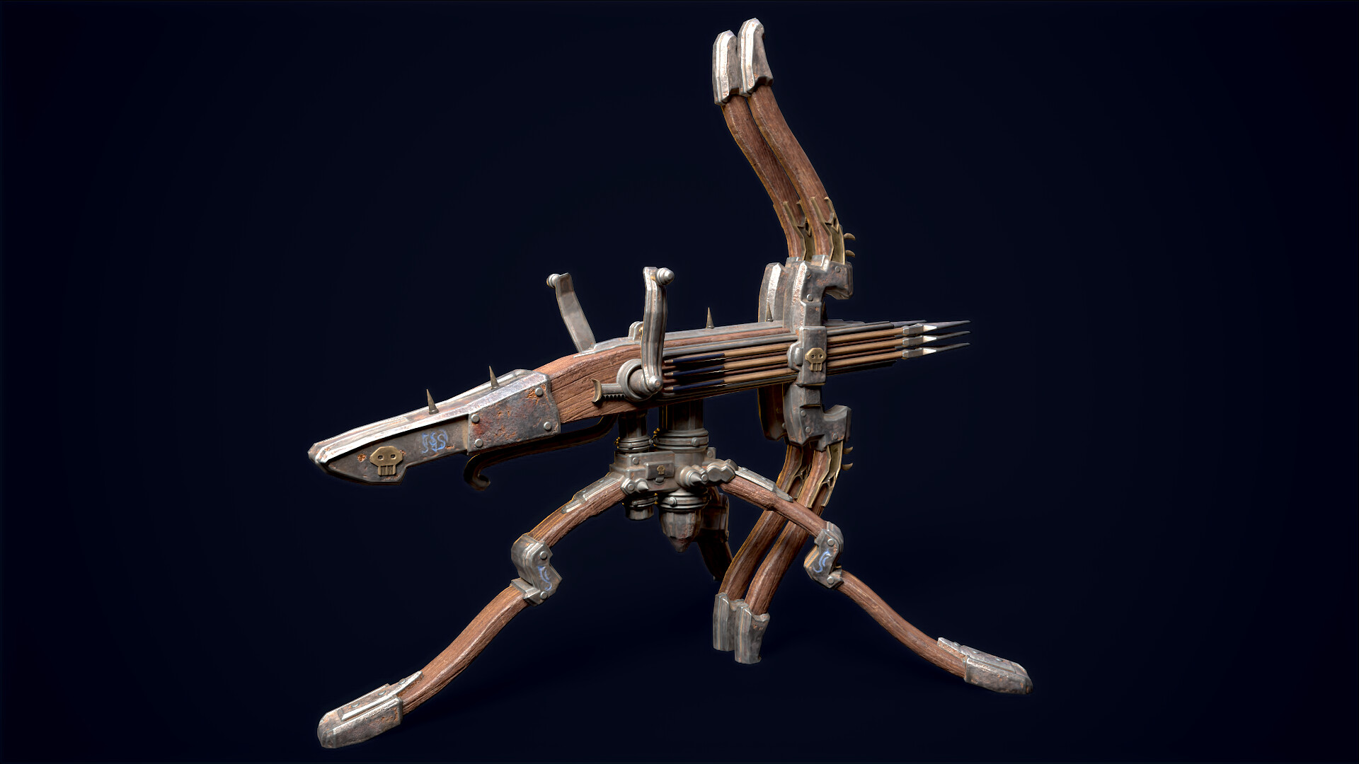 ArtStation - Warhammer style repeating ballista dark elf version