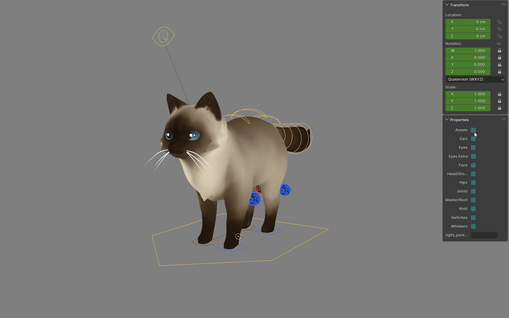 Kenn Nyström - Cat - Blender Game Rig